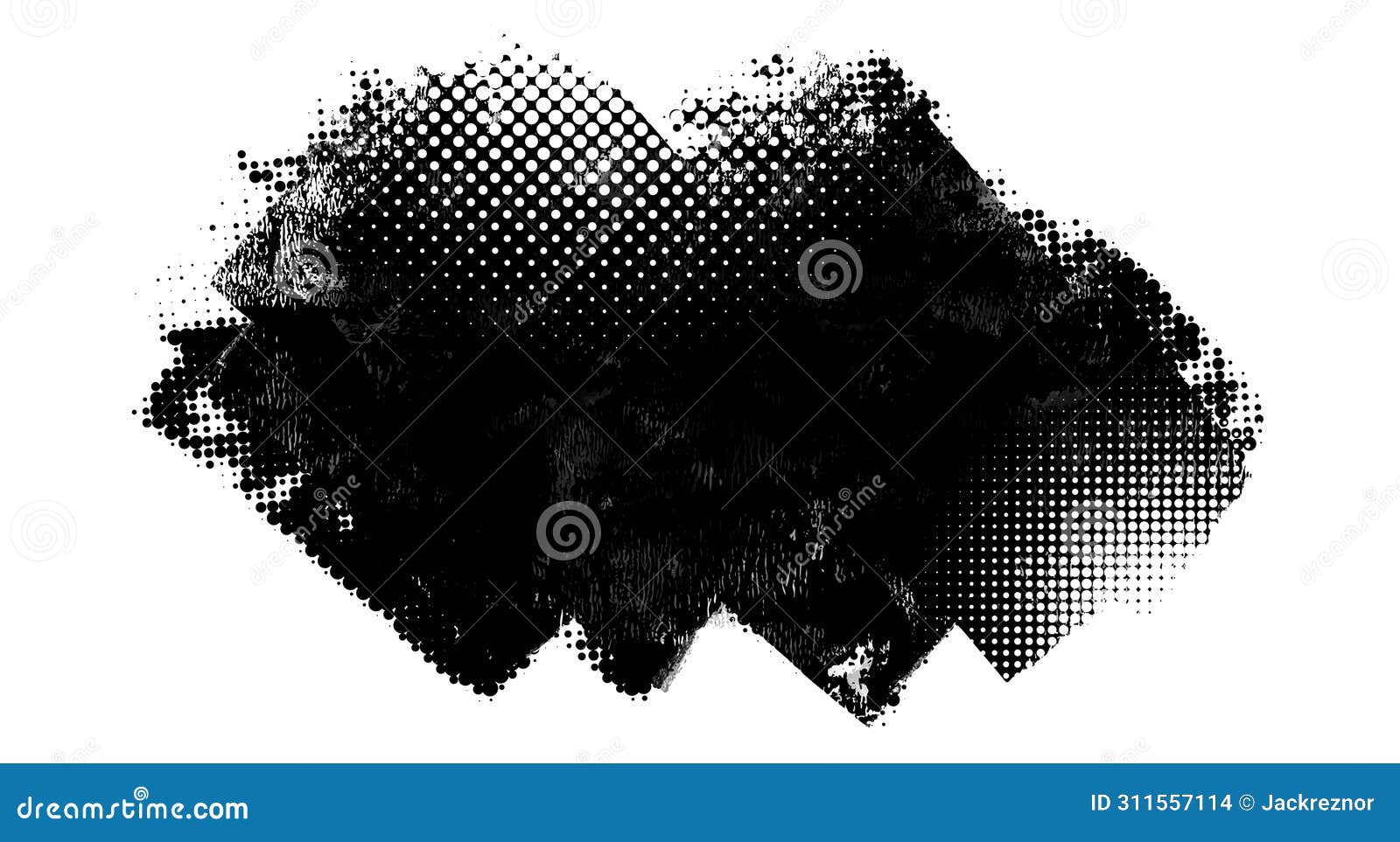 Glitch Distorted Brush Stroke . Trendy Halftone Brush Background. Stock ...