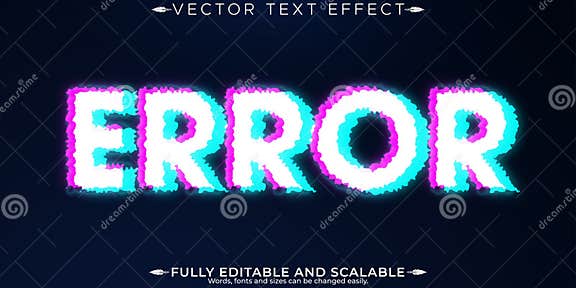 Glitch Editable Text Effect, Editable Error and Digital Text Style ...