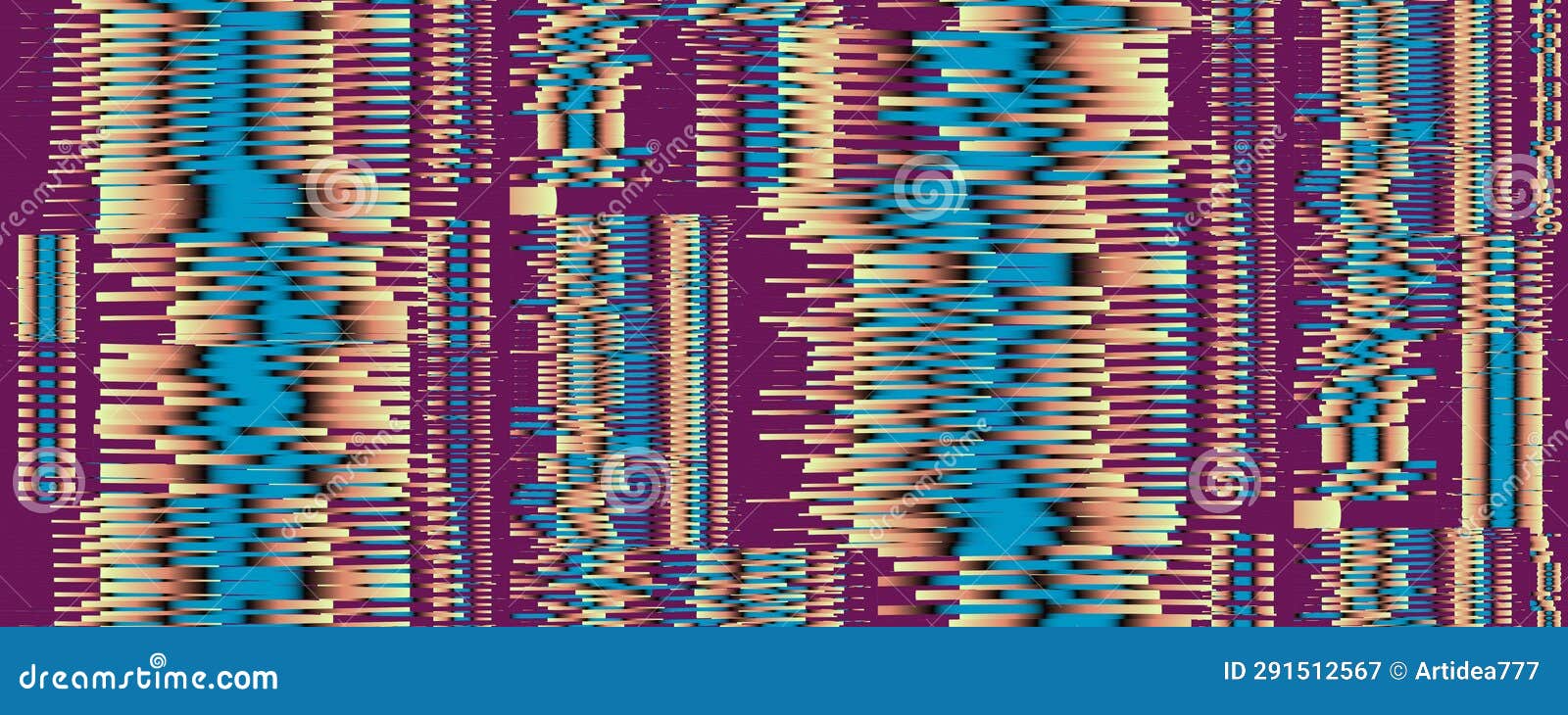 Glitch Effect in Abstract Seamless Texture with Multi Colors Stripes ...