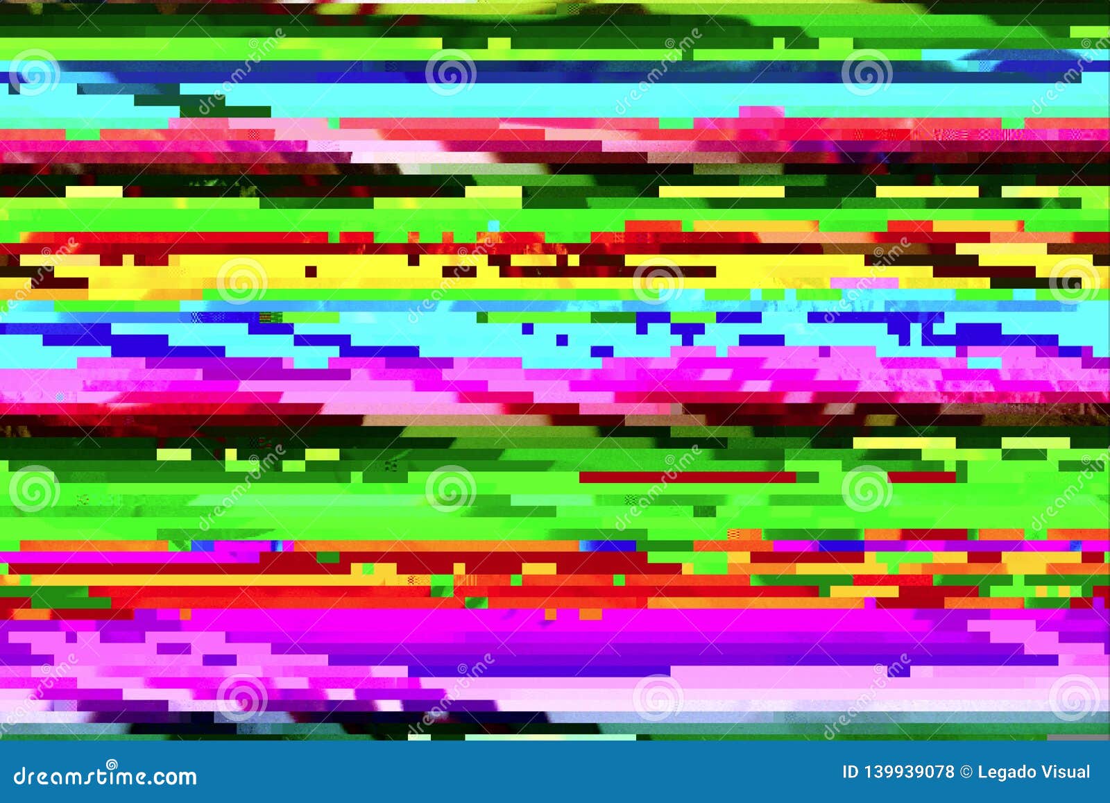 Glitch effect color bar 1 stock illustration. Illustration of graphics ...