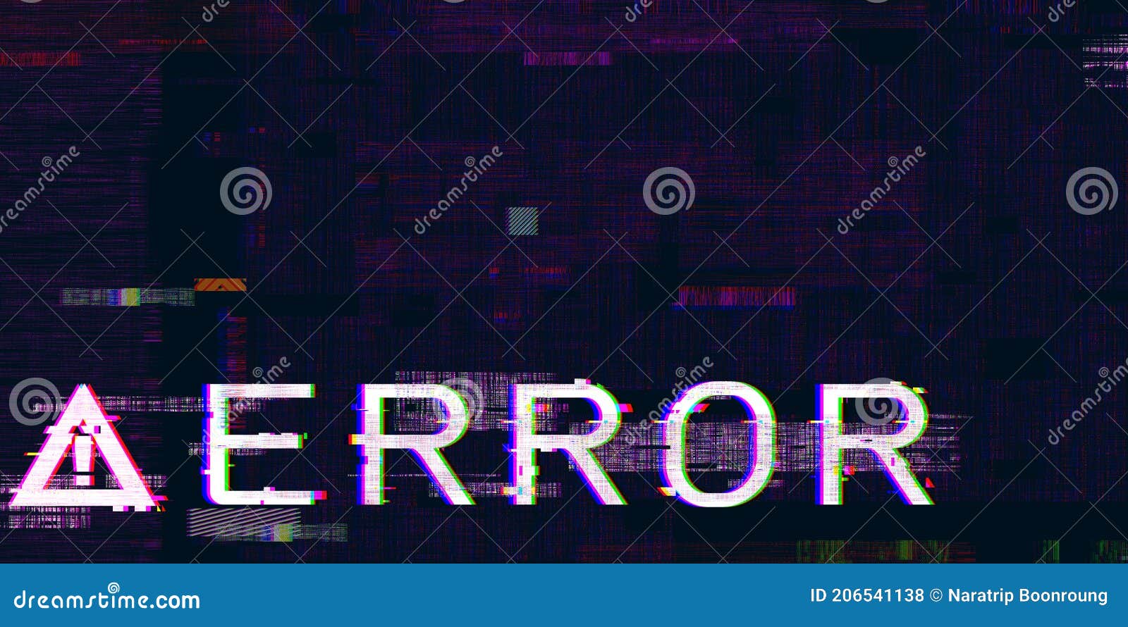 Glitch Effect of 3d Illustration Exclamation Mark Failed Systems ...