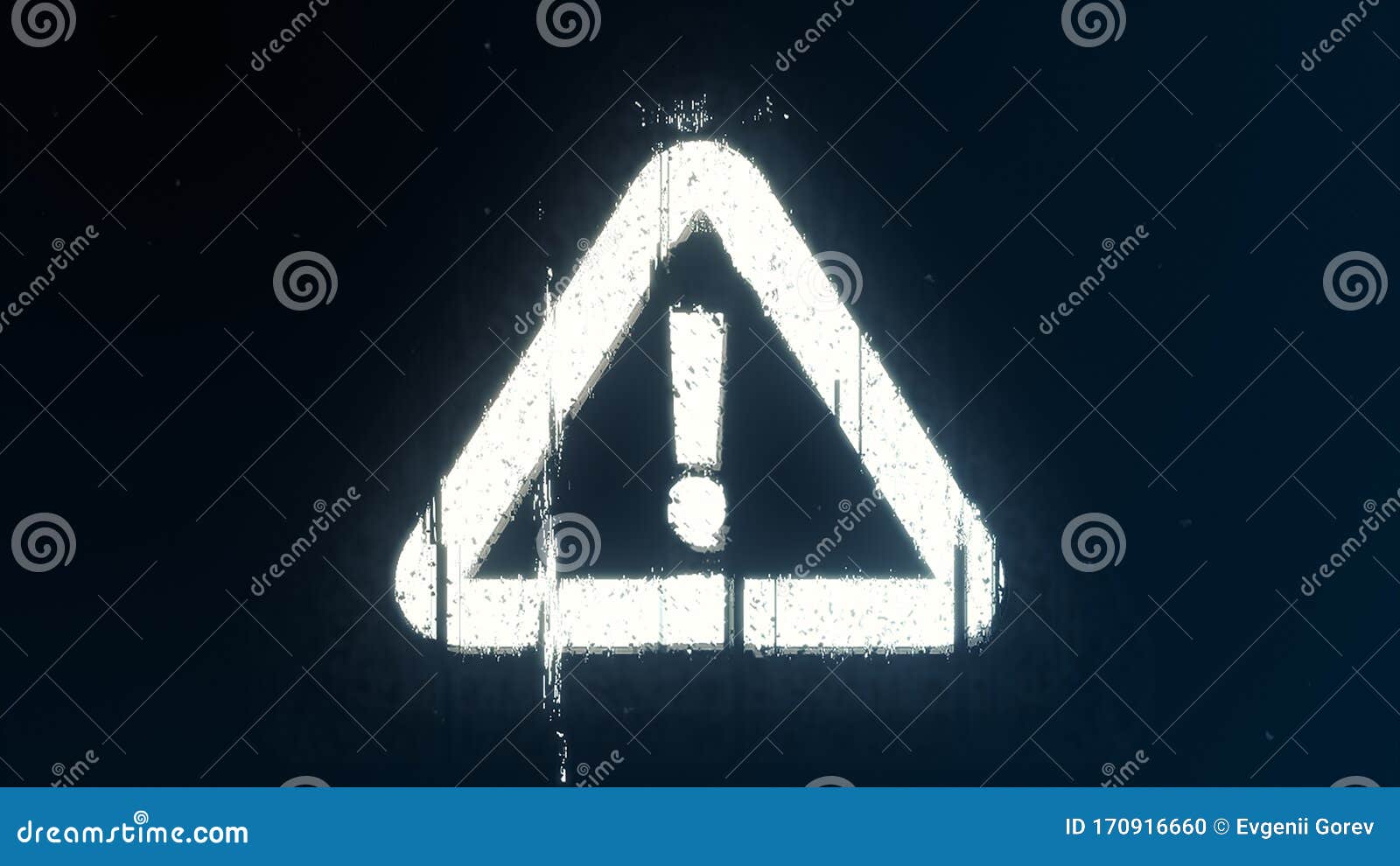 Glitch Effect. Distorted Exclamation Mark. Stock Illustration ...