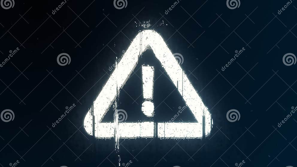 Glitch Effect. Distorted Exclamation Mark. Stock Illustration ...