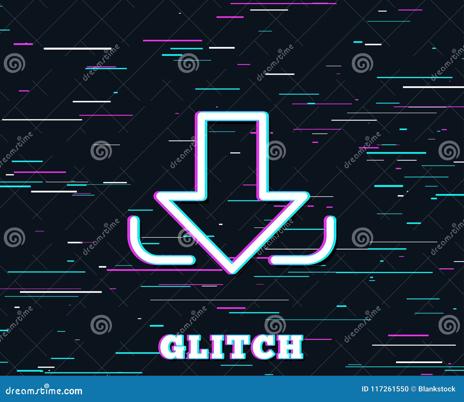 Download Arrow Line Icon. Down Arrowhead. Stock Vector - Illustration ...