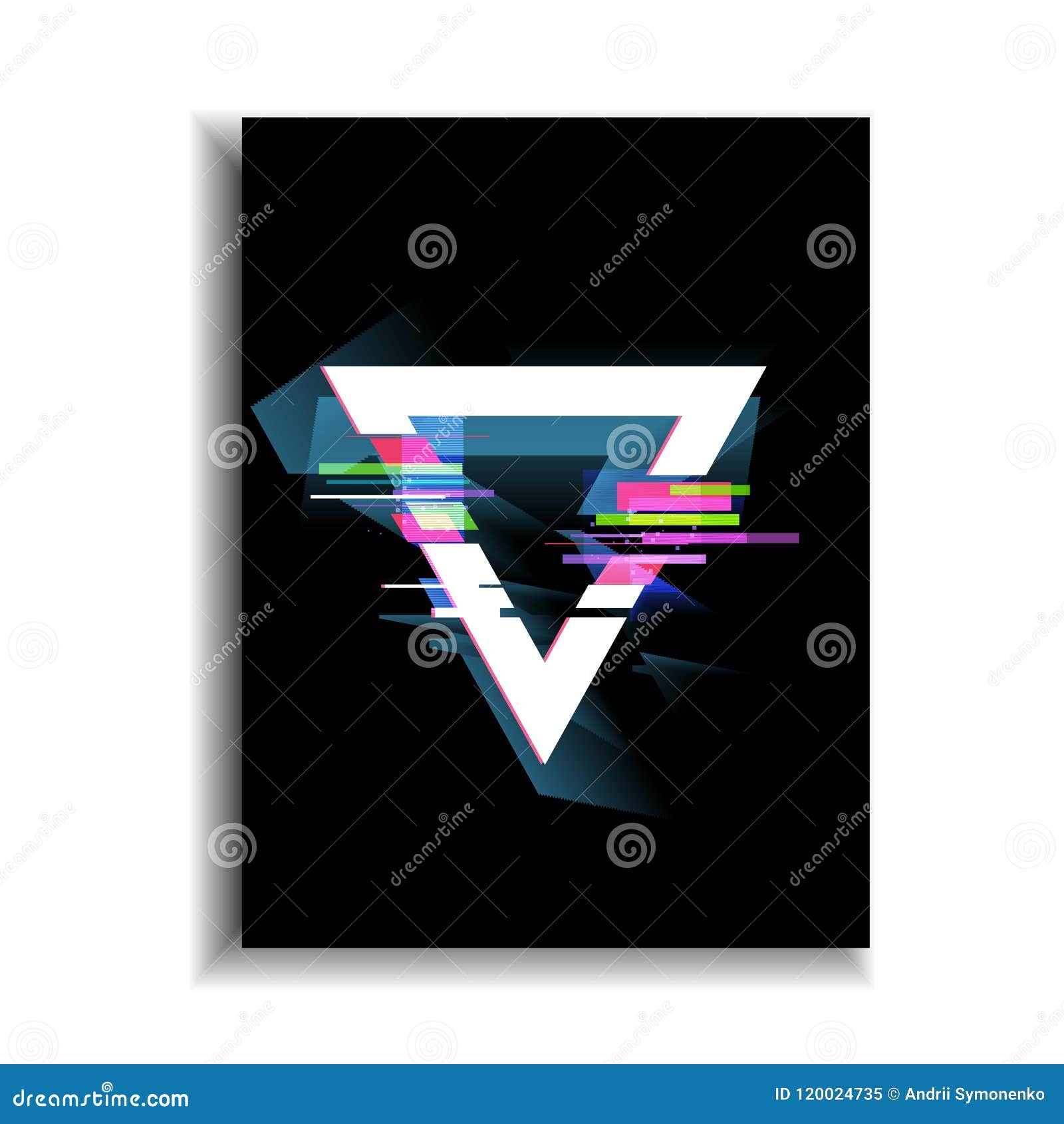 Glitch Effect Frame Banner, Modern Style Design Elements. Stock Vector ...