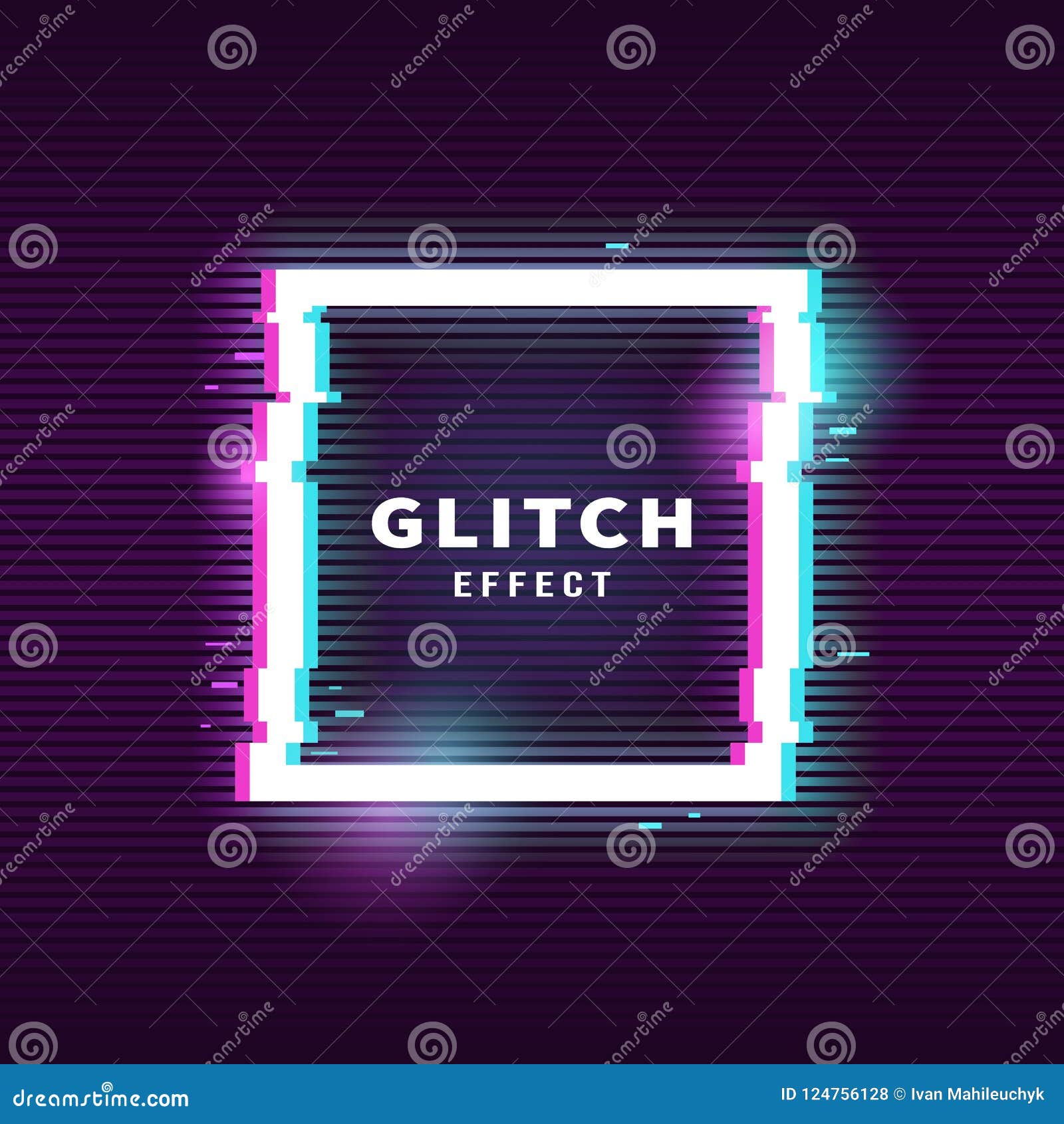 Glitch effect for frame stock vector. Illustration of distortion ...