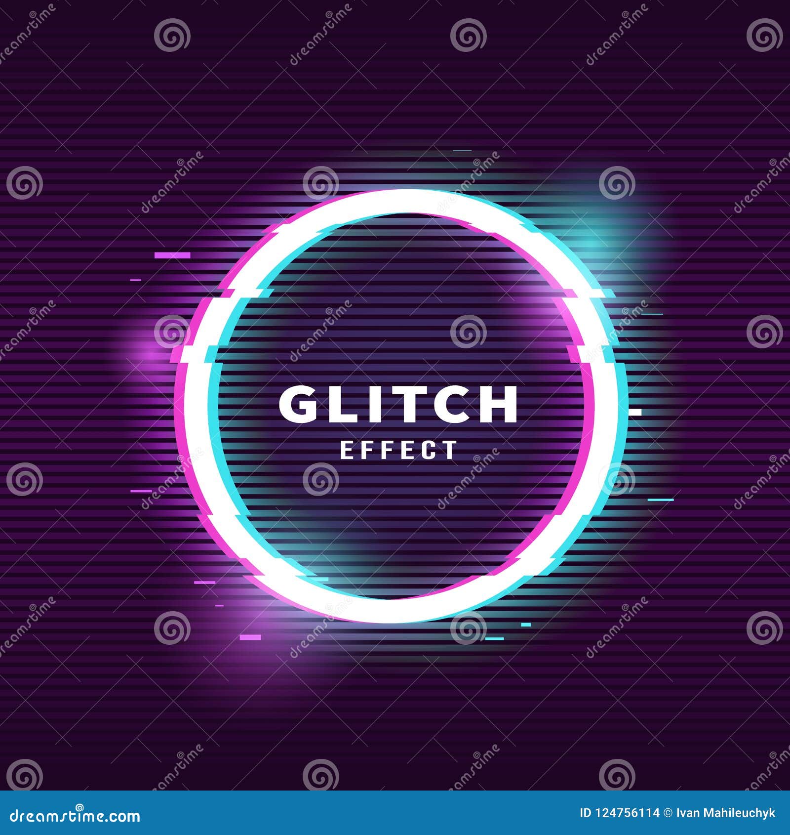 Glitch effect for frame stock vector. Illustration of card - 124756114
