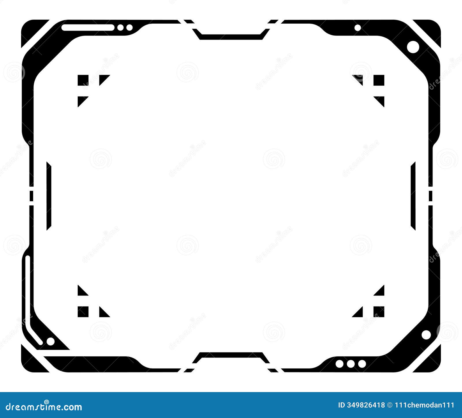 Glitch Effect HUD Banner with Cyberpunk Aesthetic in Square Frame ...