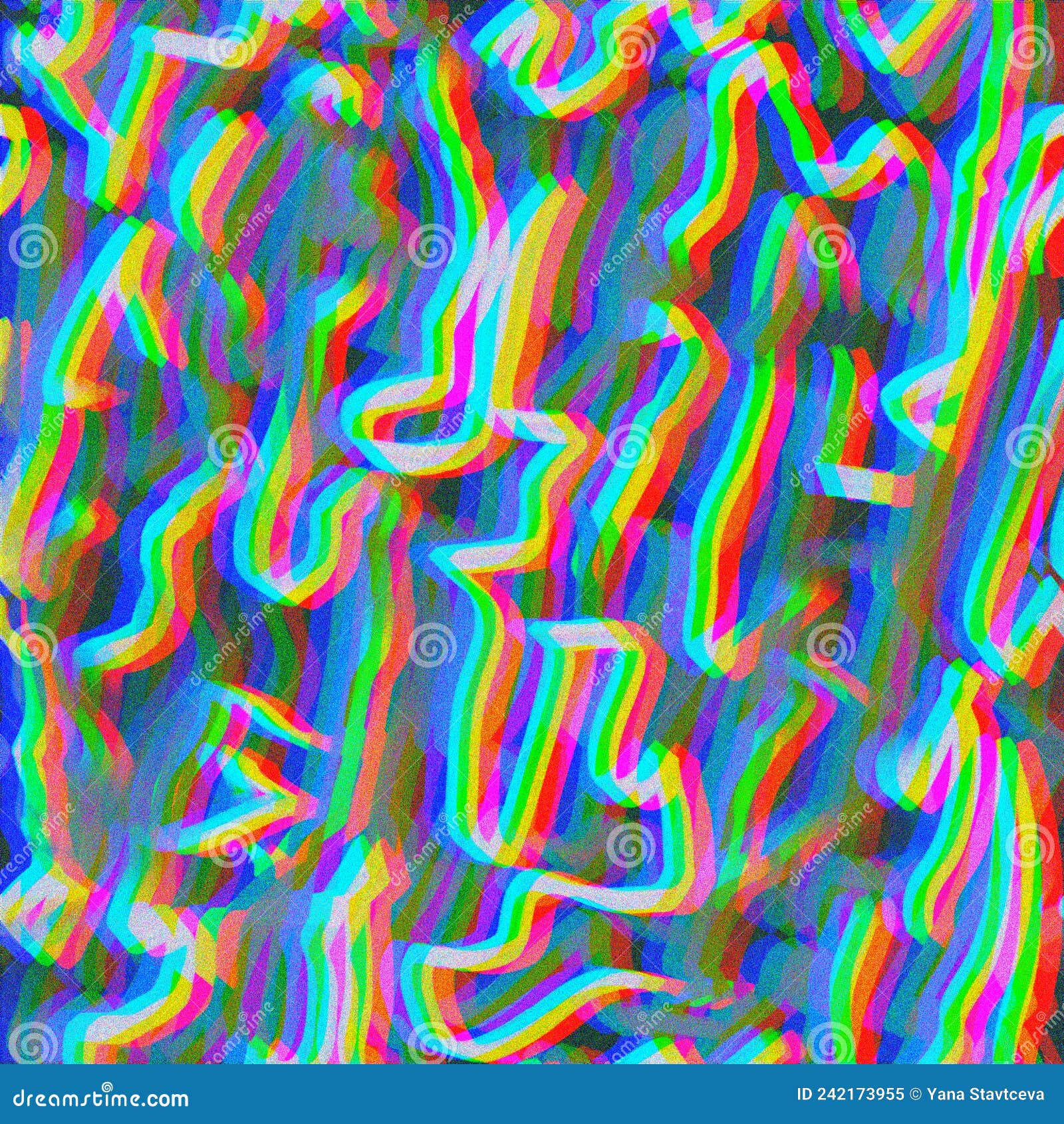 Glitch Effect Seamless Pattern. Urban Digital Background for Fabric ...