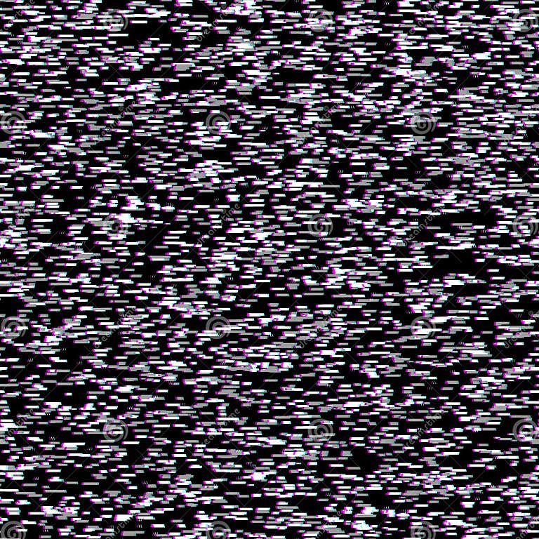 Glitch Effect TV Interference Seamless Pattern. Televisor Distorted ...