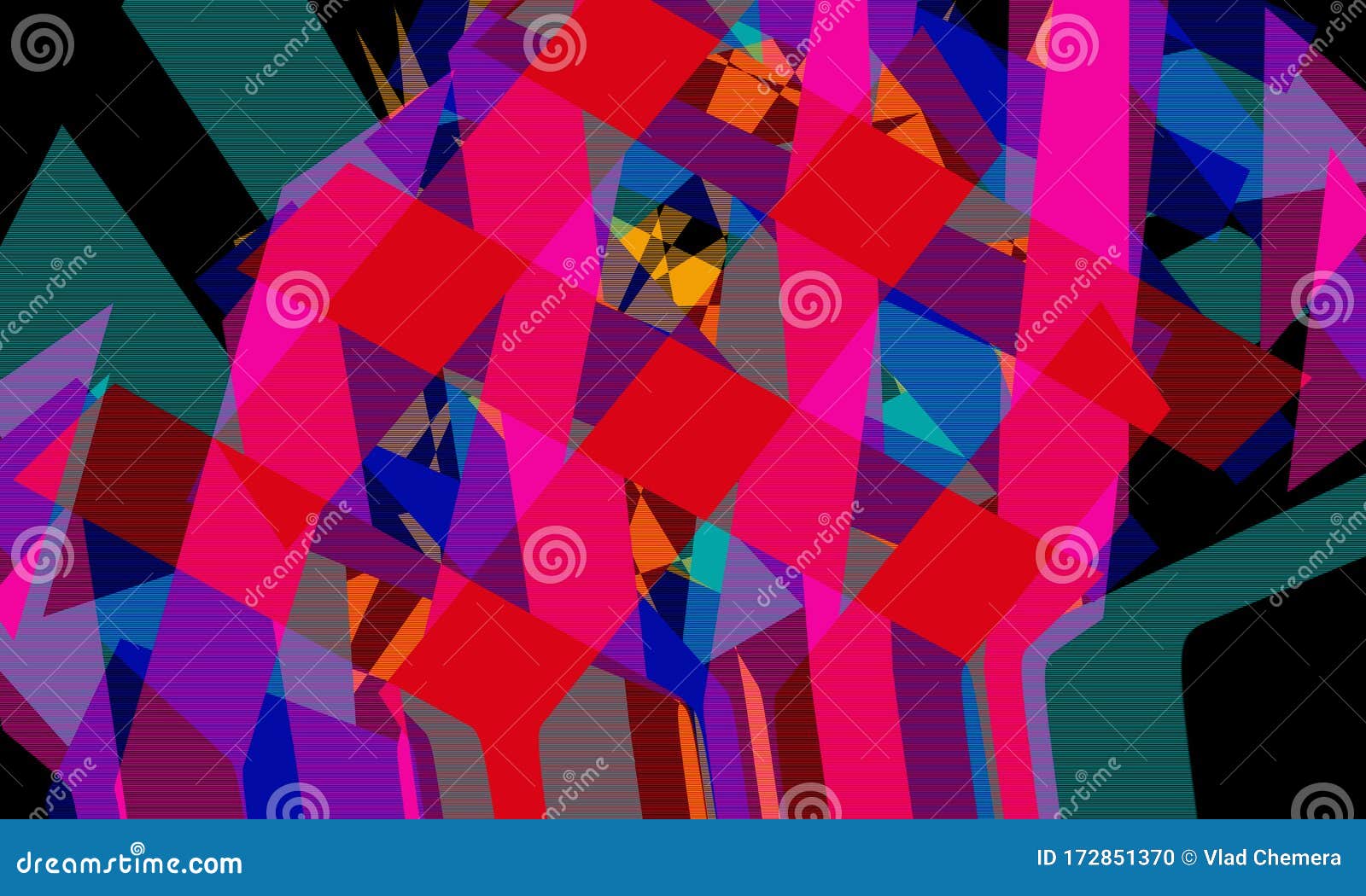 Glitch 2 Figure on Black Background. Stock Illustration - Illustration ...