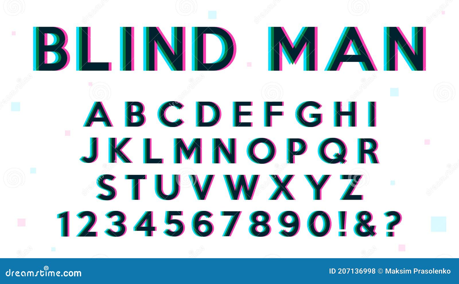 Glitched Numbers Alphabet Font Design. Number Headline, Typeface, Logo ...