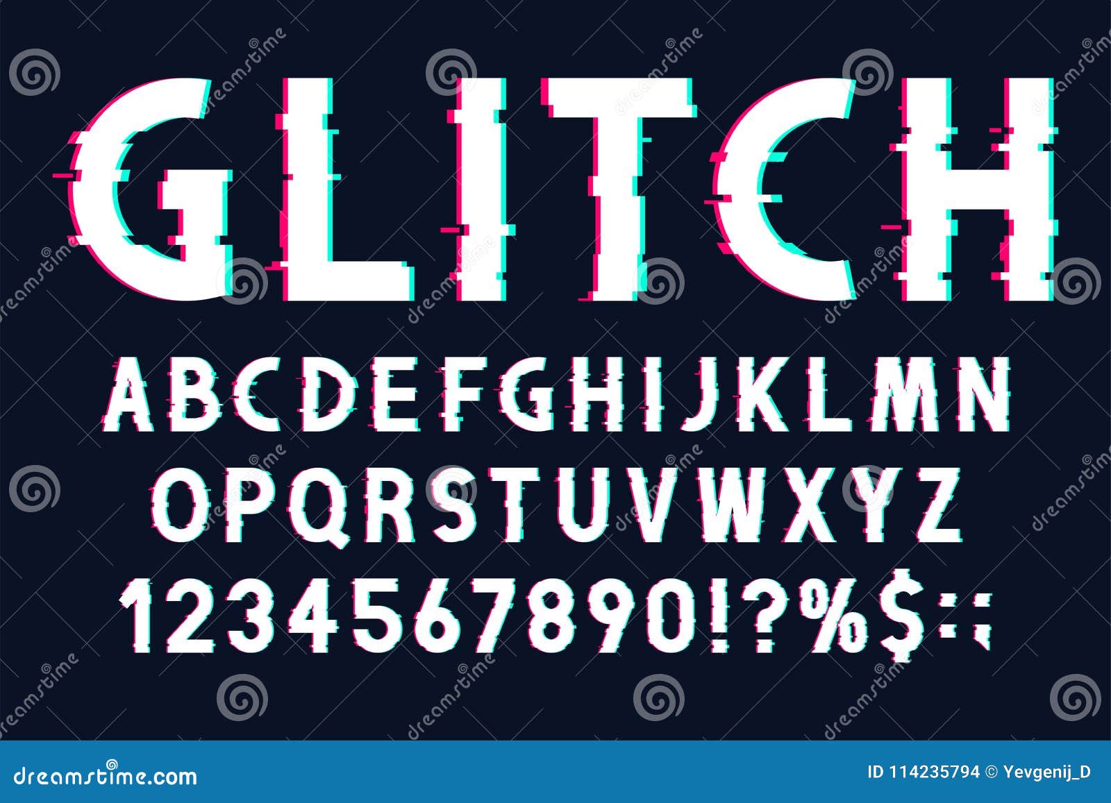 Glitch Font with Distorted Effect in 80s and 90s Style. Glitch English ... Glitch Font with Distorted Effect in 80s and 90s Style. Glitch English ...