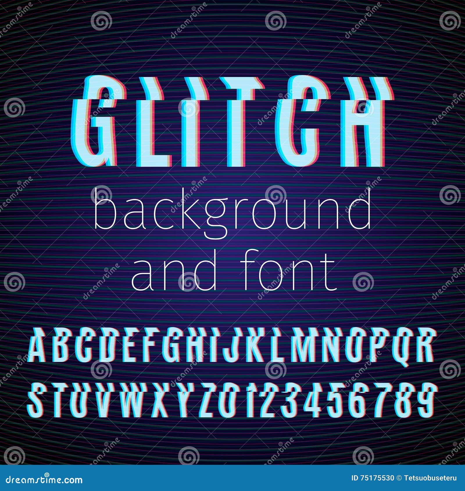 Glitch font stock vector. Illustration of style, lettering - 75175530 Glitch font stock vector. Illustration of style, lettering - 75175530