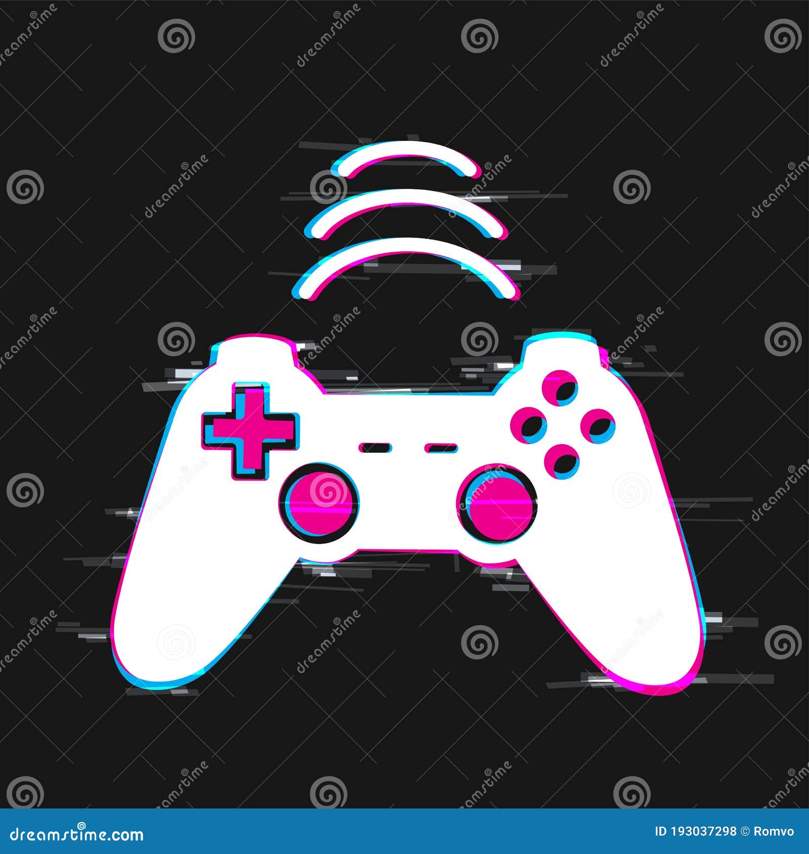 Glitch Gamepad Computer Joystick Icon Stock Vector - Illustration of ... Glitch Gamepad Computer Joystick Icon Stock Vector - Illustration of ...