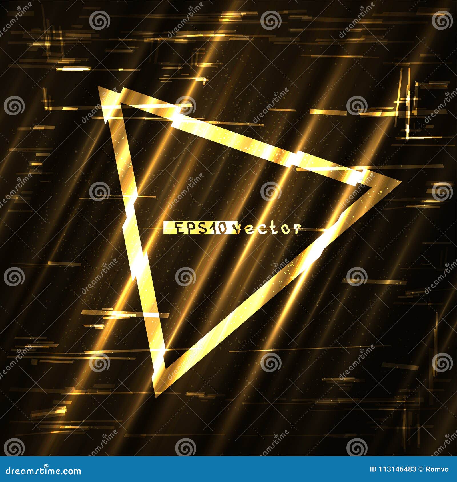 Glitch Triangle Light Shape Template Stock Vector - Illustration of ...