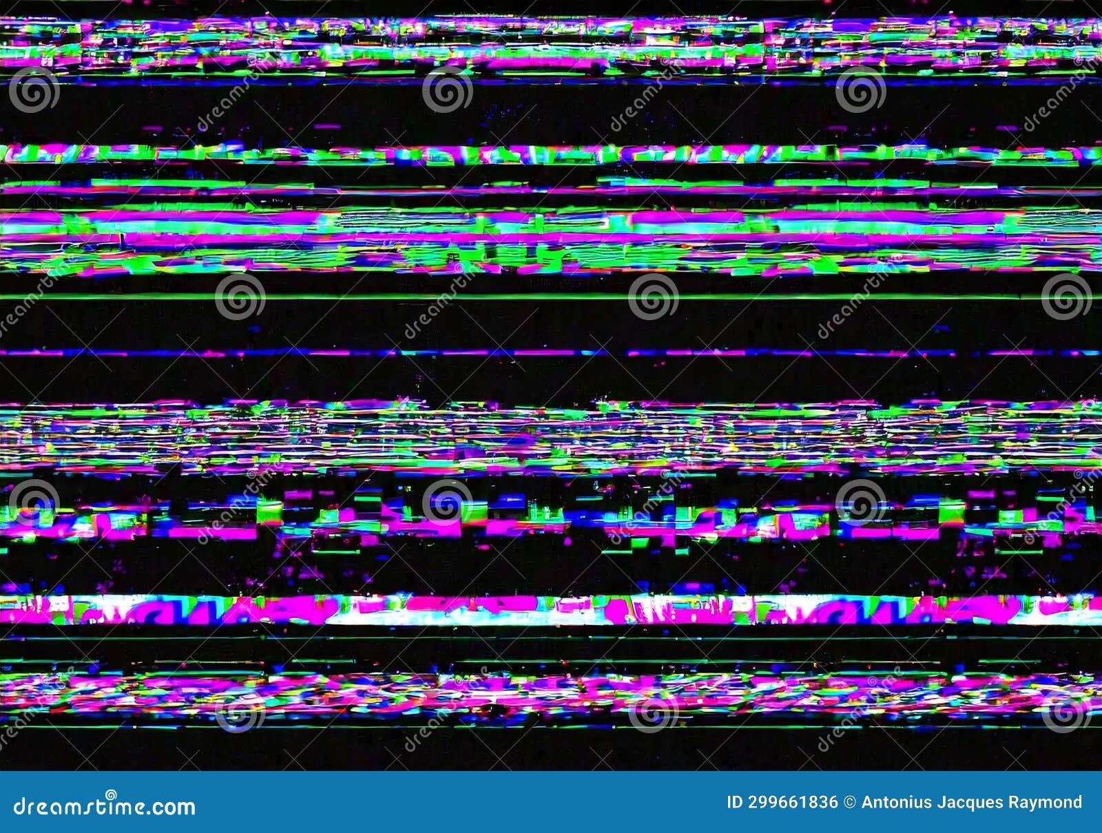Glitch Illustration of Error Screen with Black Background Stock ...