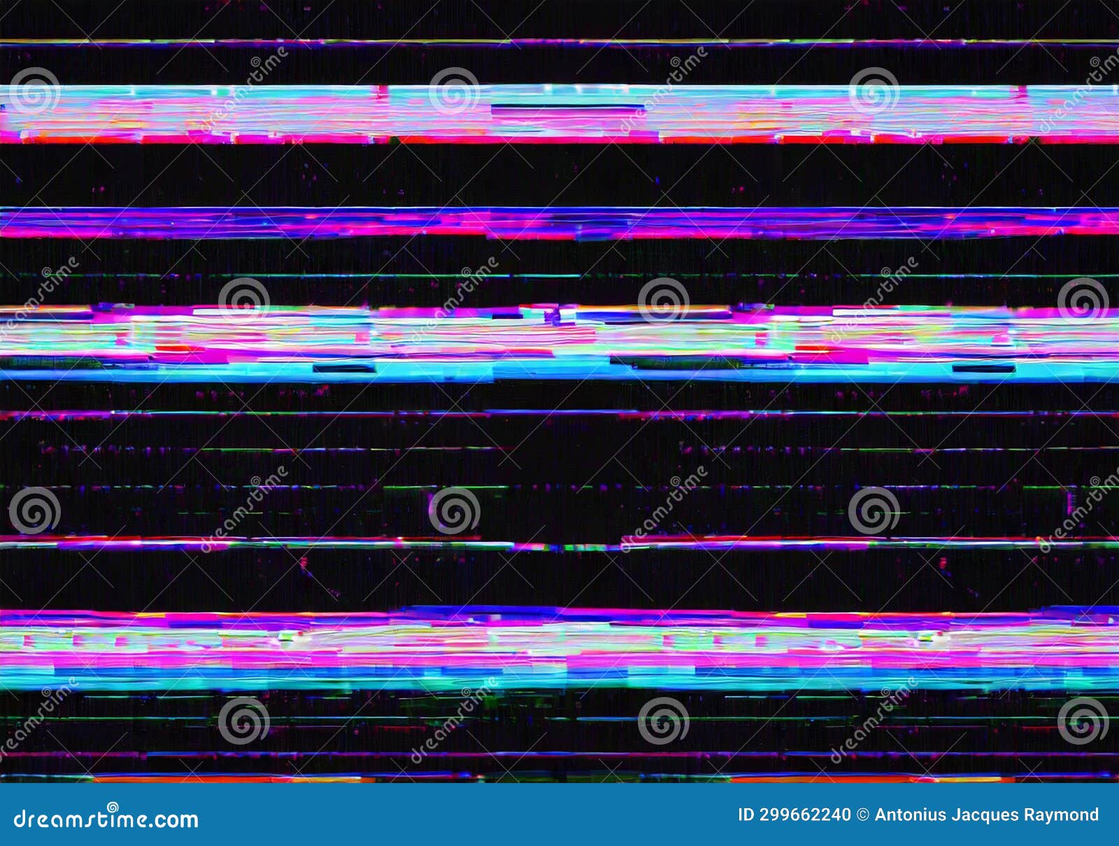 Glitch Illustration of Error Screen with Black Background Stock ...