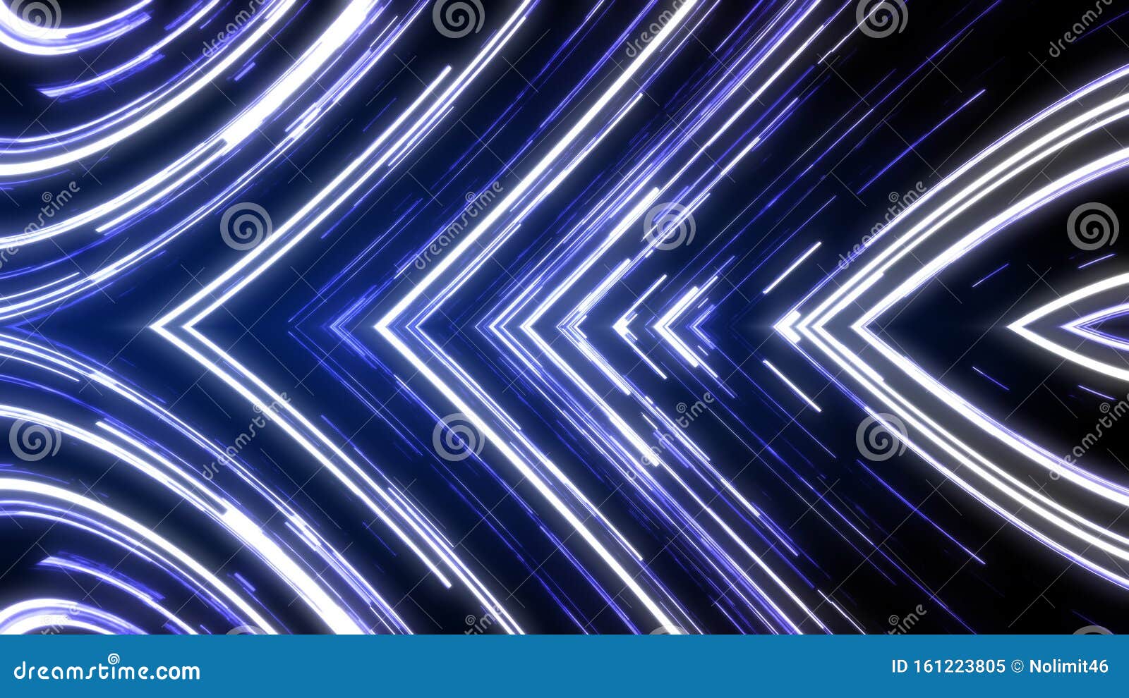 Glitch Lines, Traveling in Dark with High Speed, 3d Render Computer ...