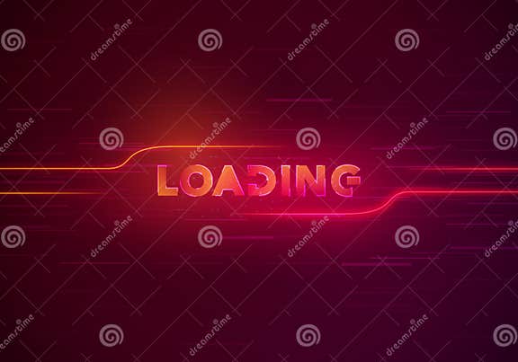 Vector Illustration Loading Screen in Glitch Style Stock Vector ...