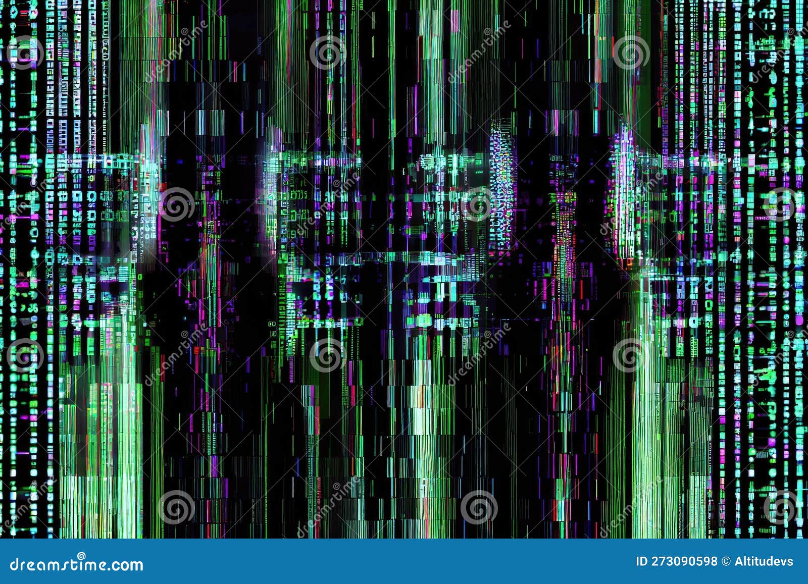 A Glitch in the Matrix, with Digital Code and Binary Patterns. Stock Illustration - Illustration ...
