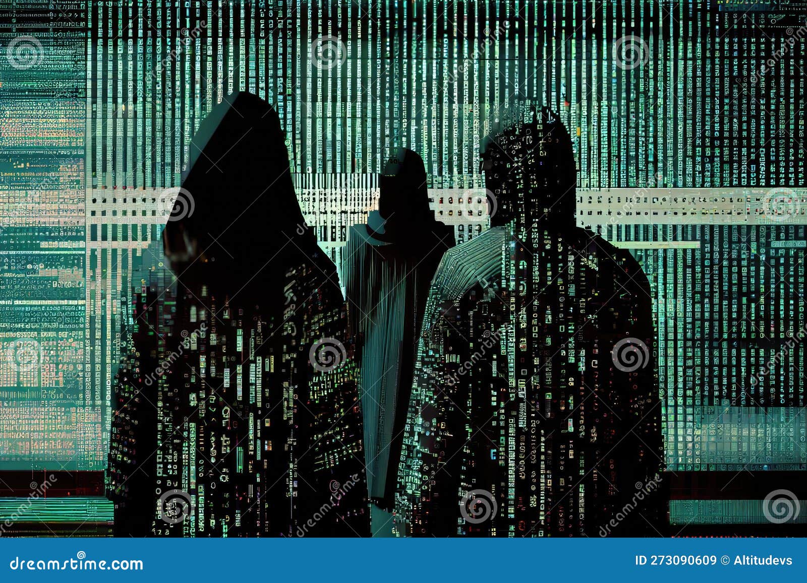 A Glitch in the Matrix, with Digital Code and Binary Patterns. Stock ...