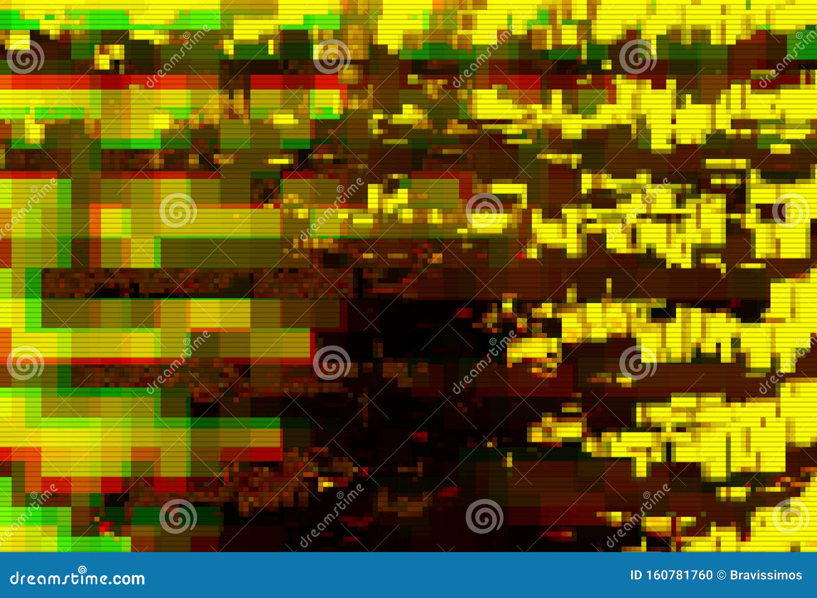 Glitch Pixel Data Moshing Digital Noise, Interference Graphic Stock ...
