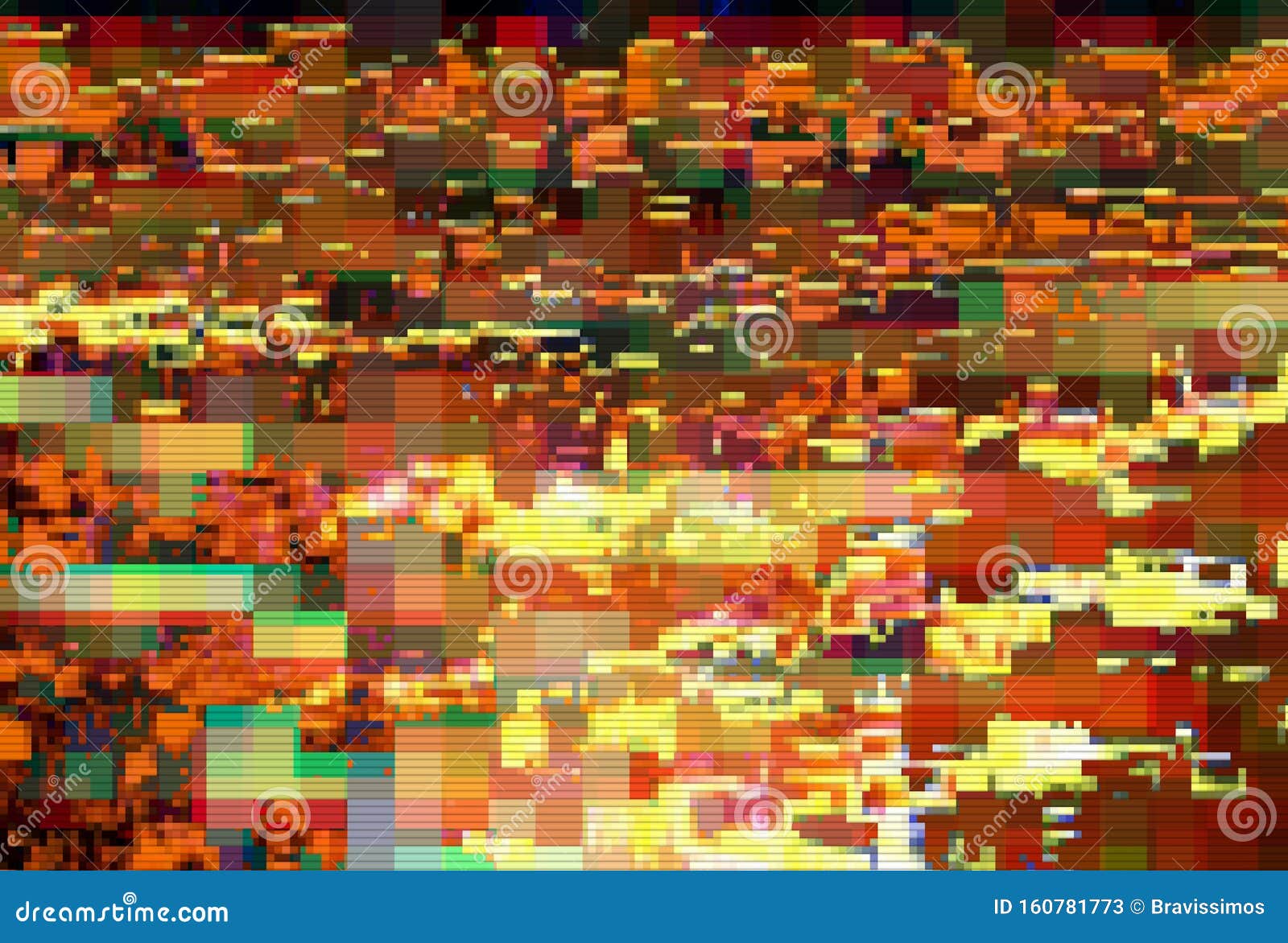 Glitch Pixel Digital Pattern Noise, Futuristic Distortion Stock ...