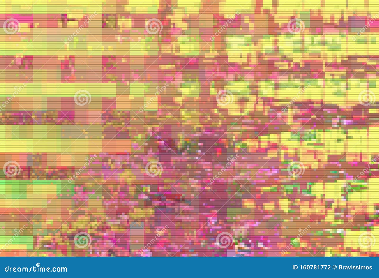 Glitch Pixel Digital Pattern Noise, Interference Data Moshing Stock ...