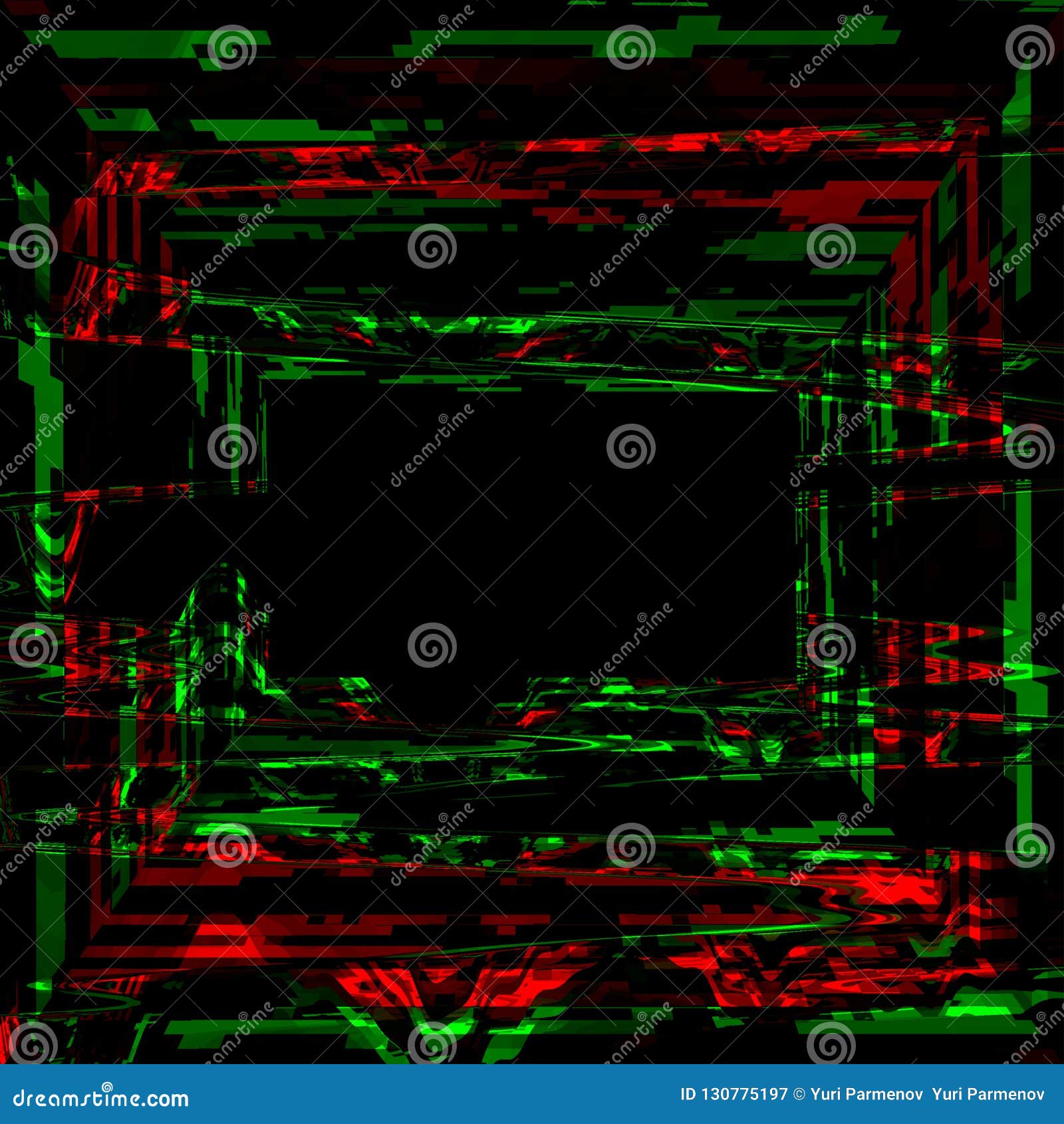 Glitch Psychedelic Background. Cyber Room, Digital Pixel Noise Abstract ...