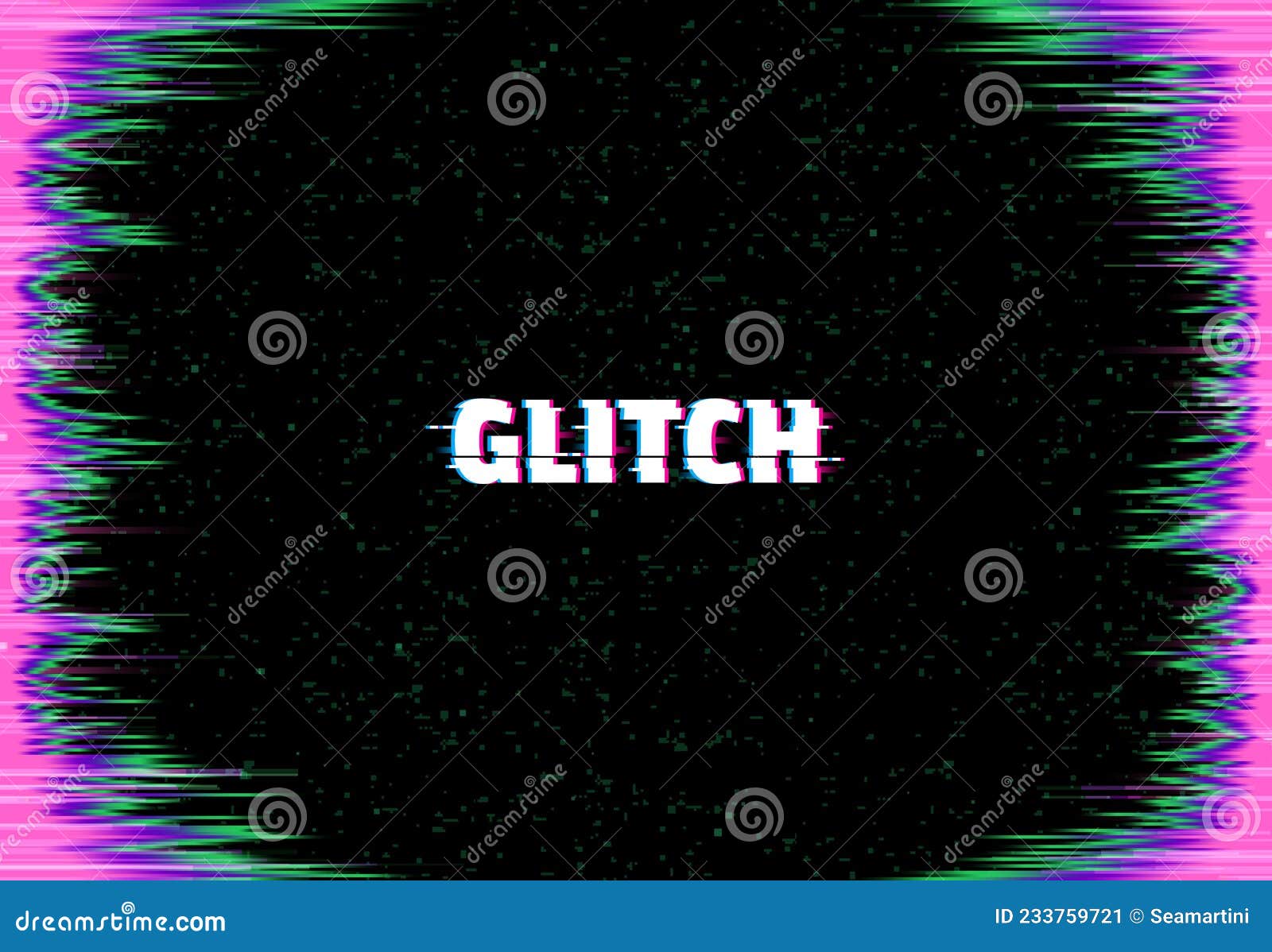 Glitch Screen Background, Monitor Error Effect Stock Vector ...