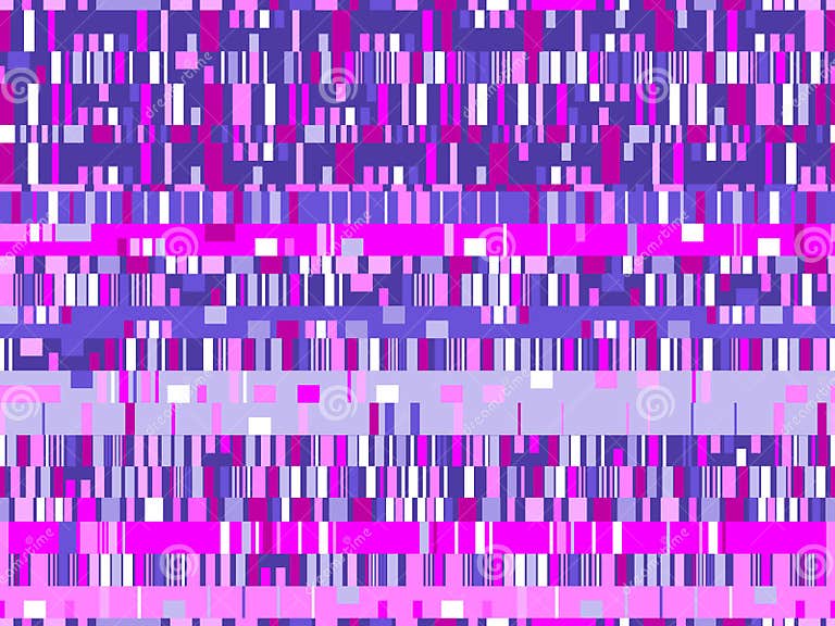 Glitch Seamless Pattern. Signal Error, Pixel Mosaic Stock Vector ...