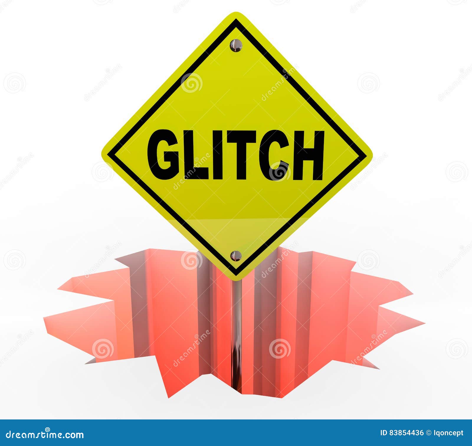 GLITCH Word With Glitch Font , Digital Pixelated Round Shape Logo ...