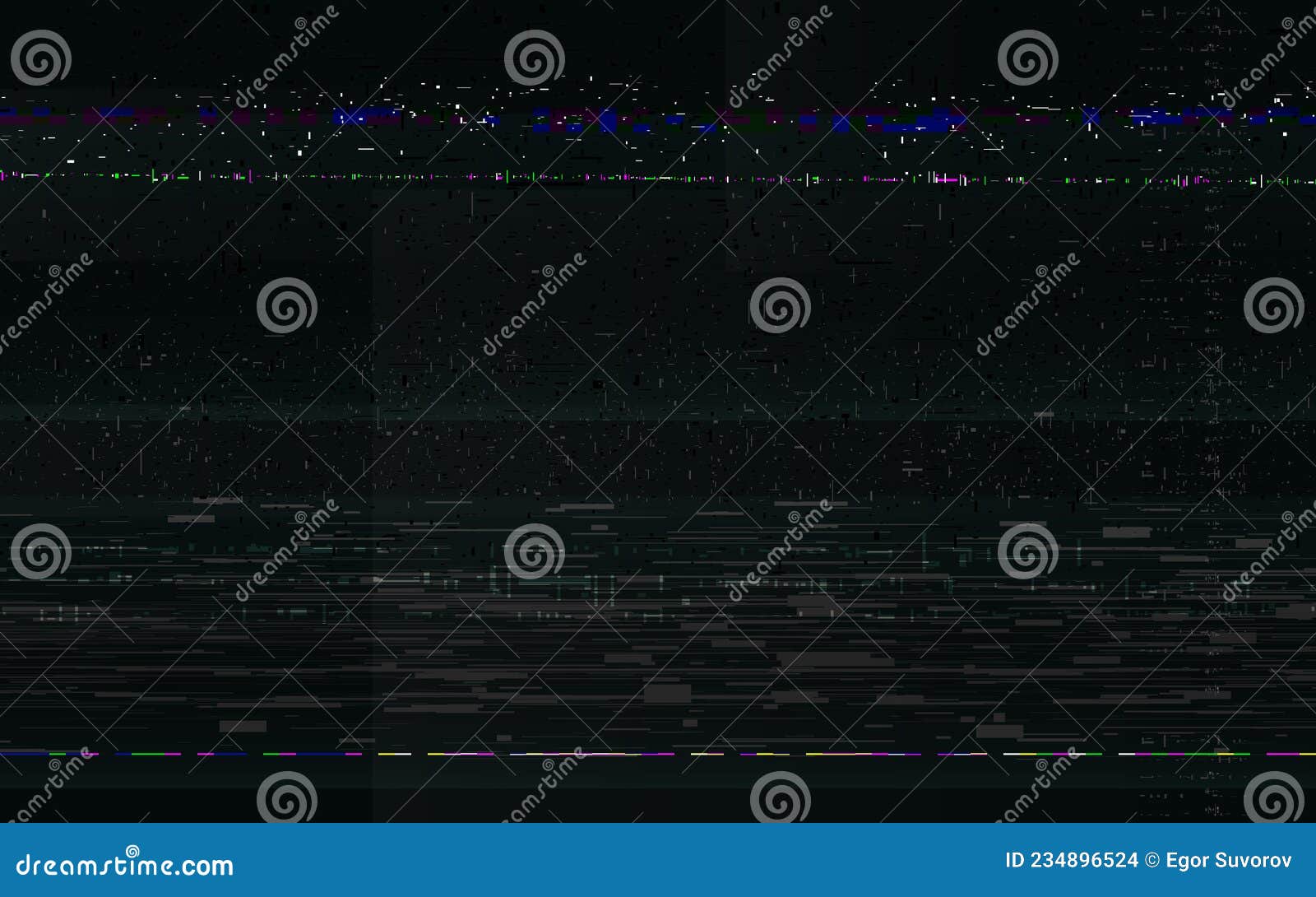 Glitch Static Background. Digital Distortion Screen. Broken Signal with ...