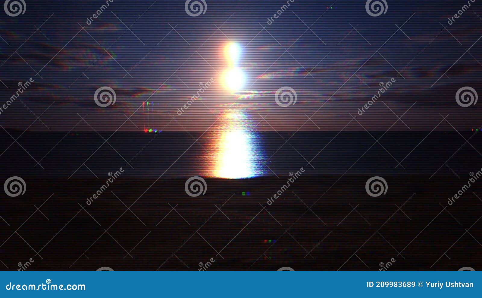 Glitch sunset double sun stock image. Image of night - 209983689