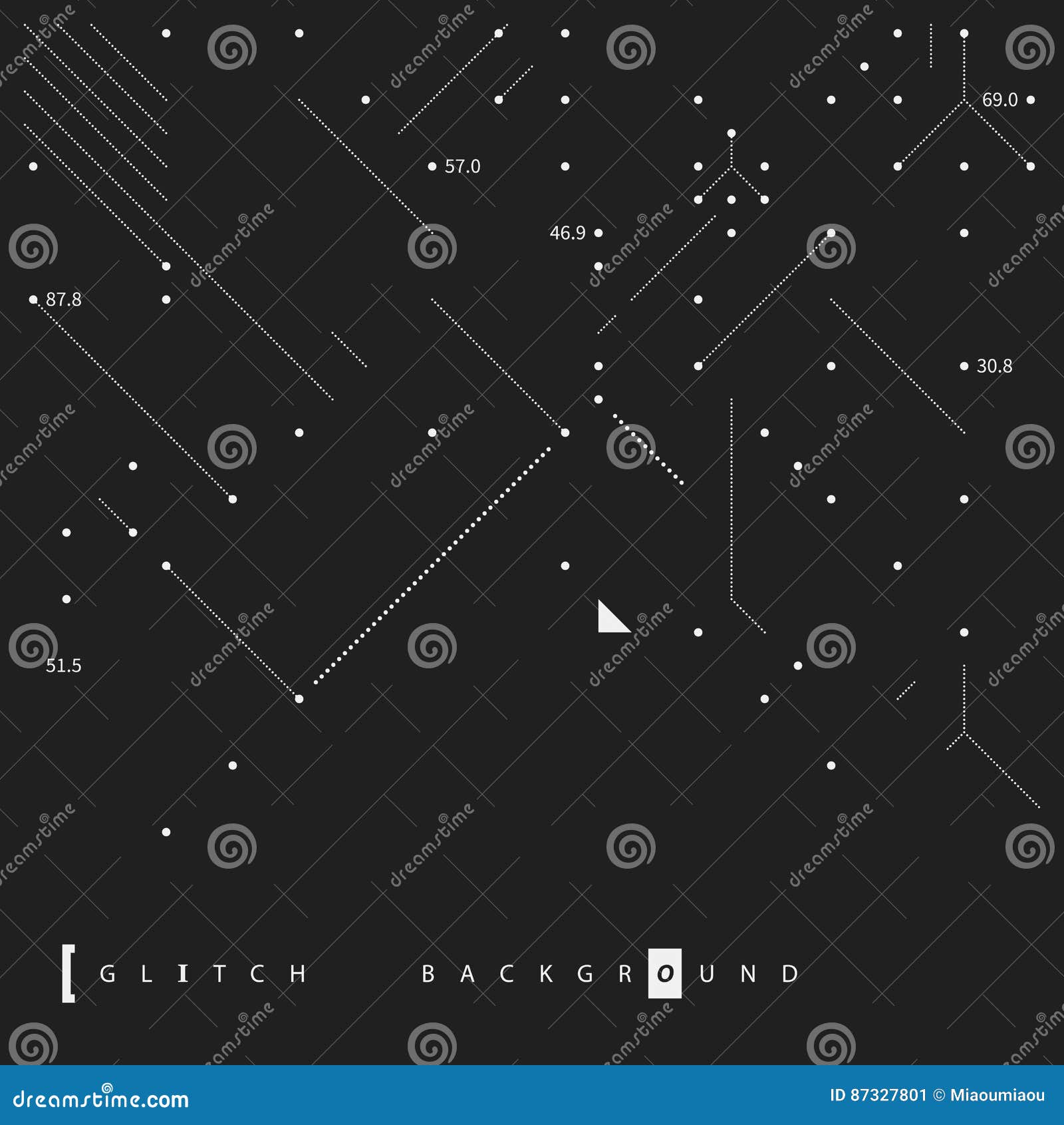 Glitch Text Background with Simple Design Elements Stock Vector ...