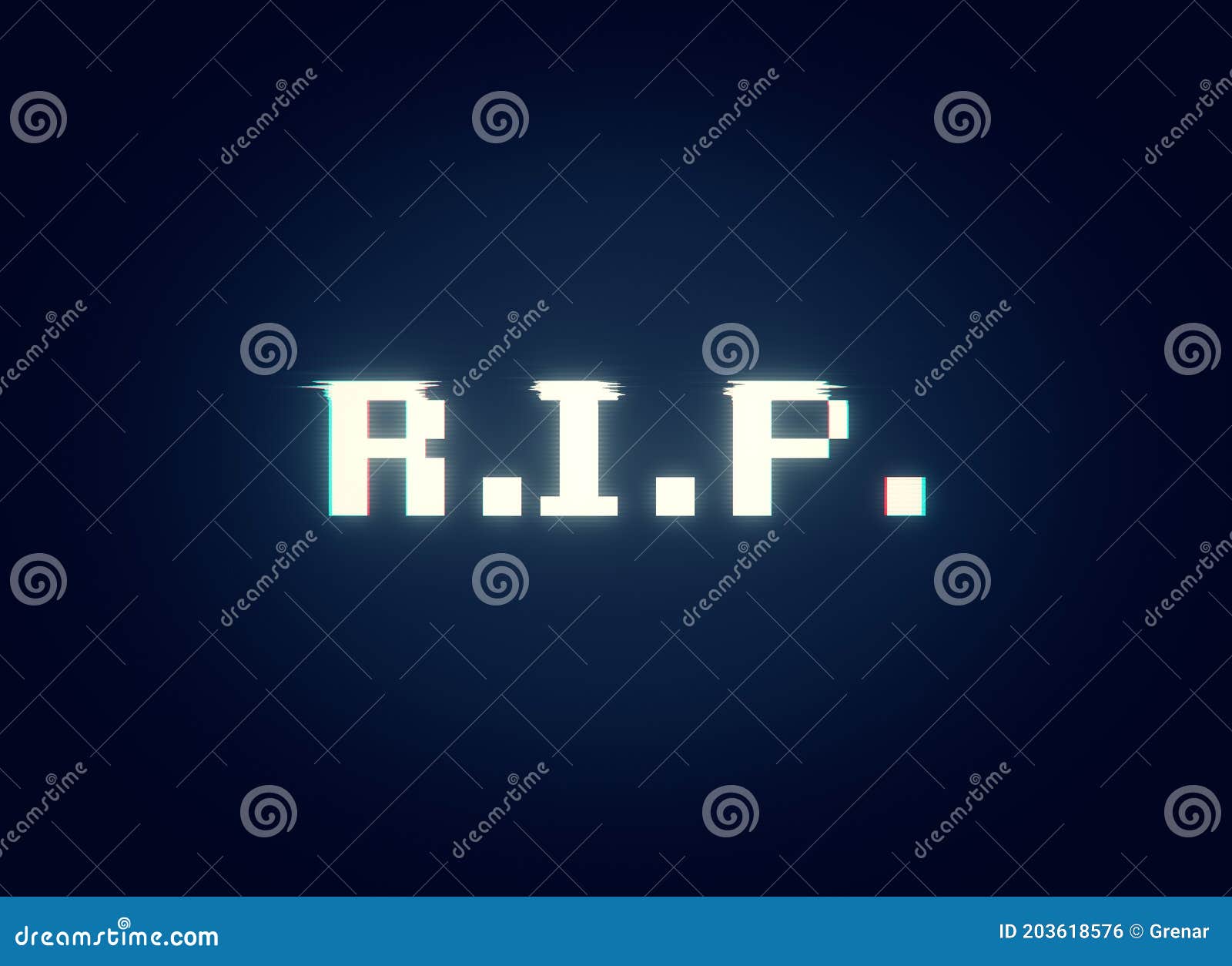 In Memoriam. Rest In Peace. Lettering Isolated Script. Cartoon Vector ...