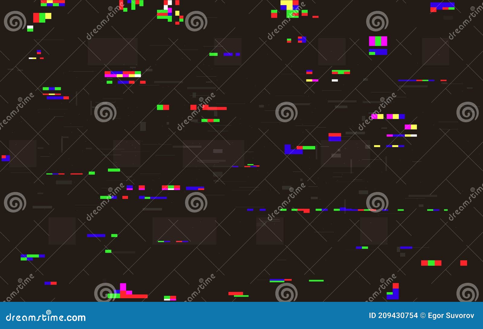 Glitch Texture With Color Pixels. Futuristic Video Effect. Digital ...