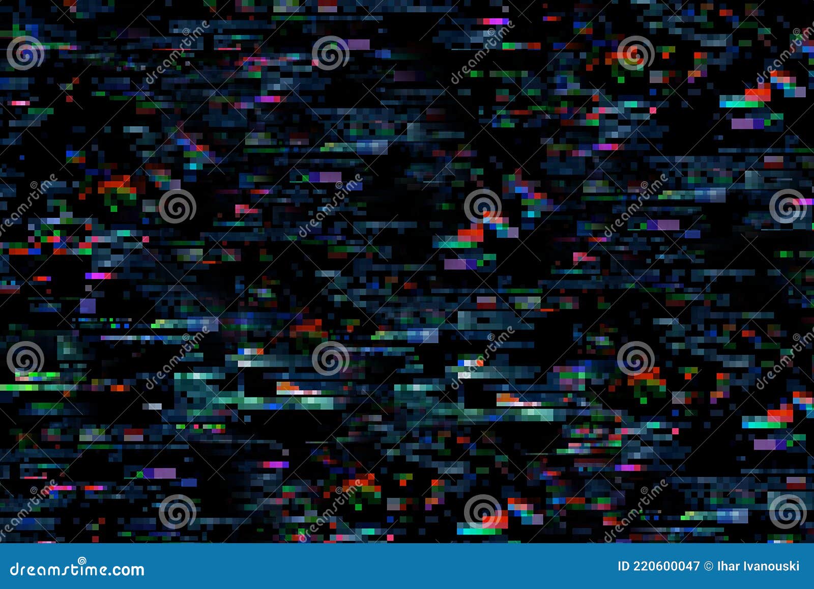 Multi-colored Unfocused Glitches in the Form of a Pixel Stock Image ...