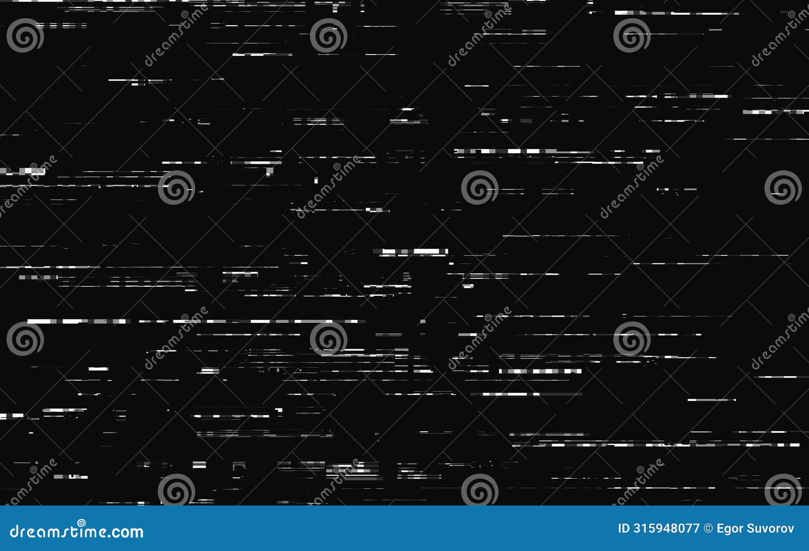 Glitch Texture. Random Stripes on Dark Background. Abstract White ...