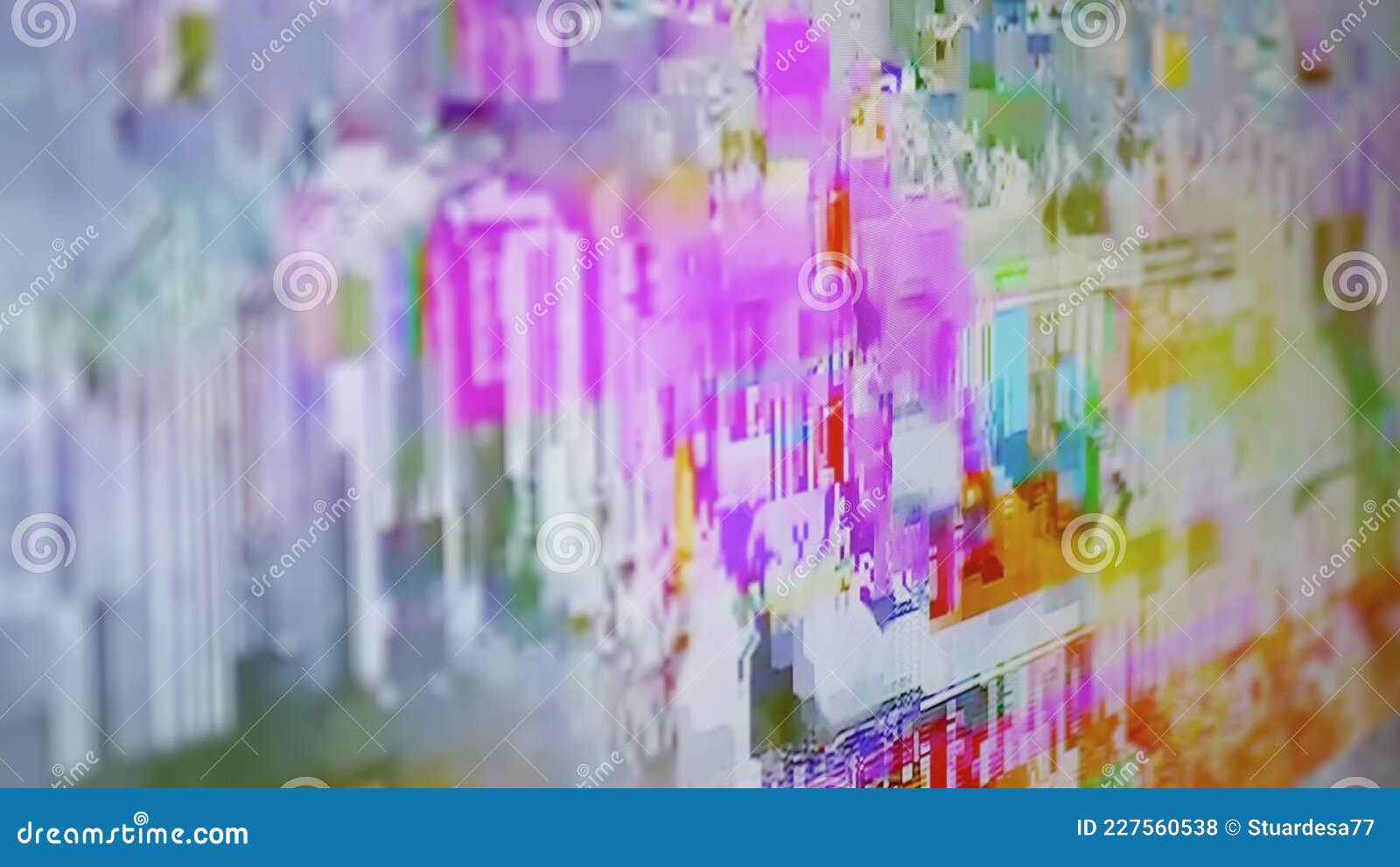 Glitch Transitions, Digital Pixel Interference, Screen Distortion, No ...