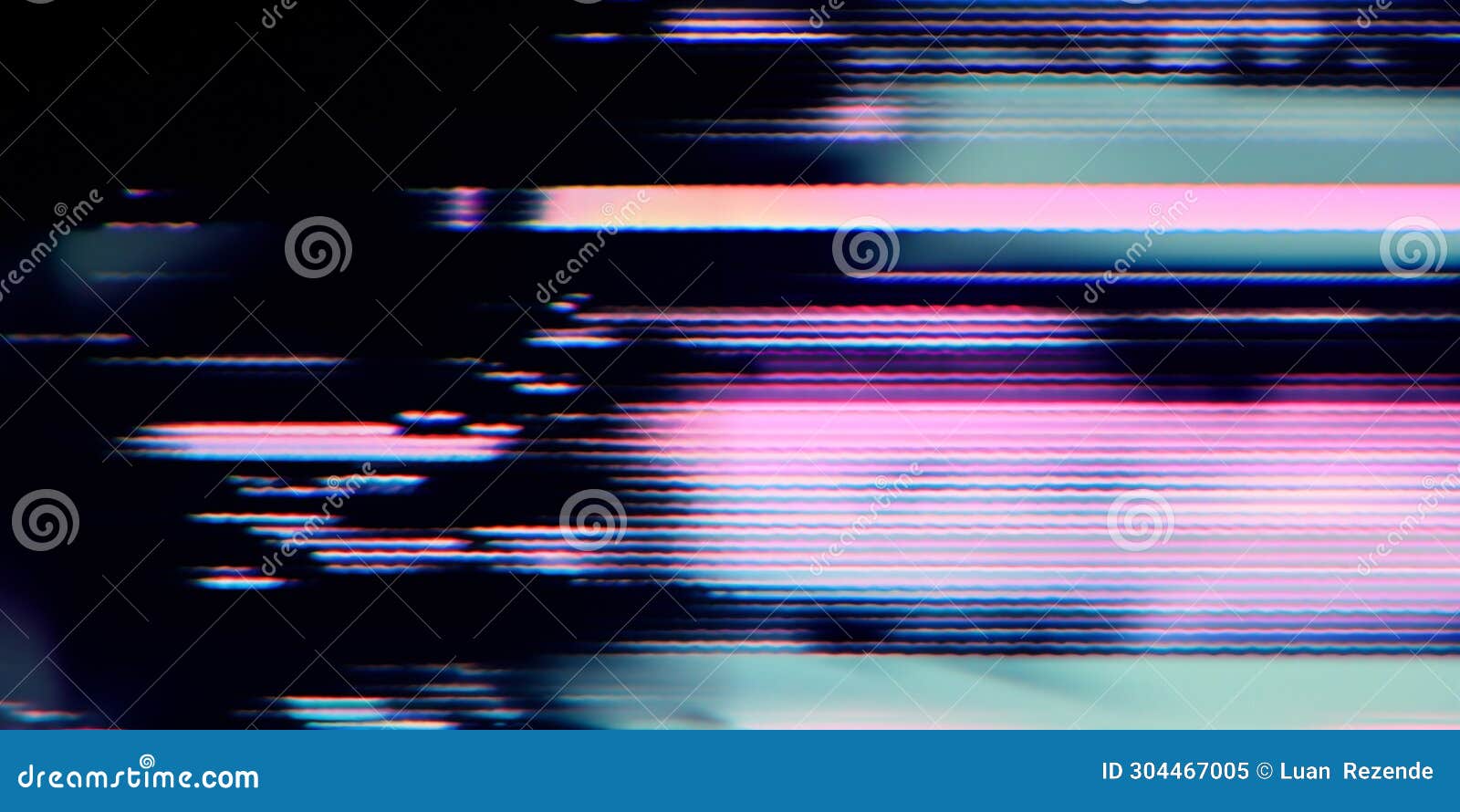 Glitch TV Screen: Distorted Digital Background with Signal Interference ...