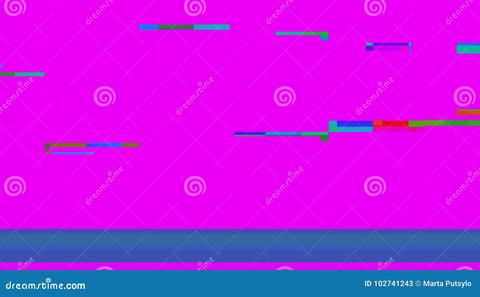Glitch TV Screen. Purple Background Stock Illustration - Illustration ...