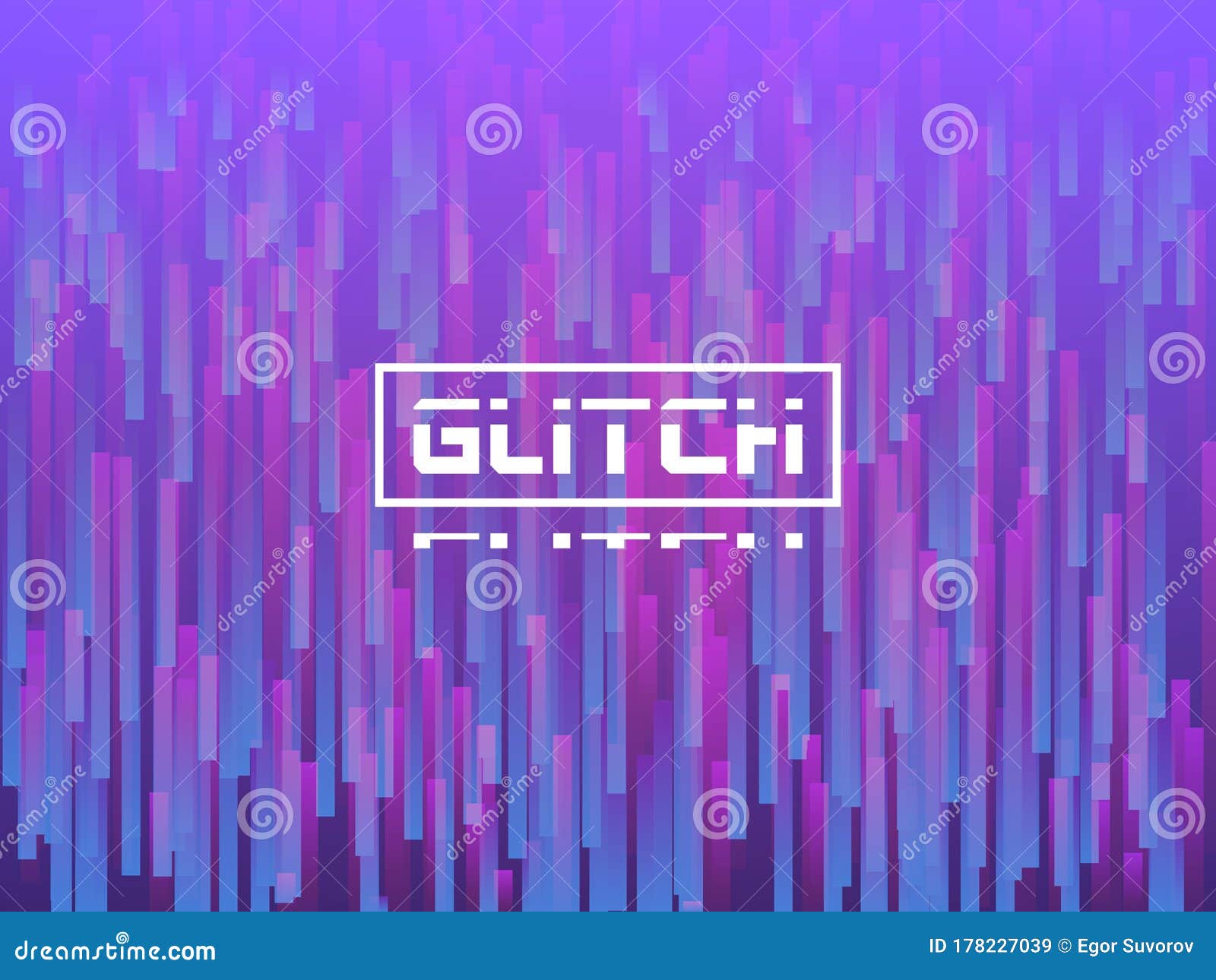 Glitch Vertical Lines. Purple Distortion Texture. Dynamic Glitch with ...