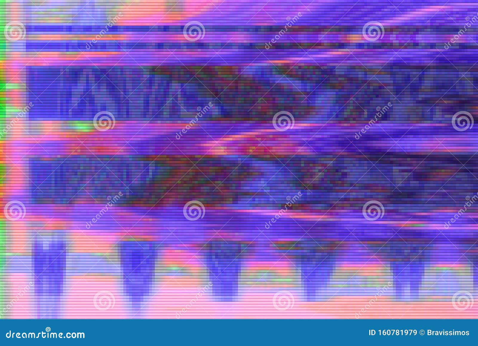 Glitch Vhs Background Artifact Noise, Display Stock Illustration ...