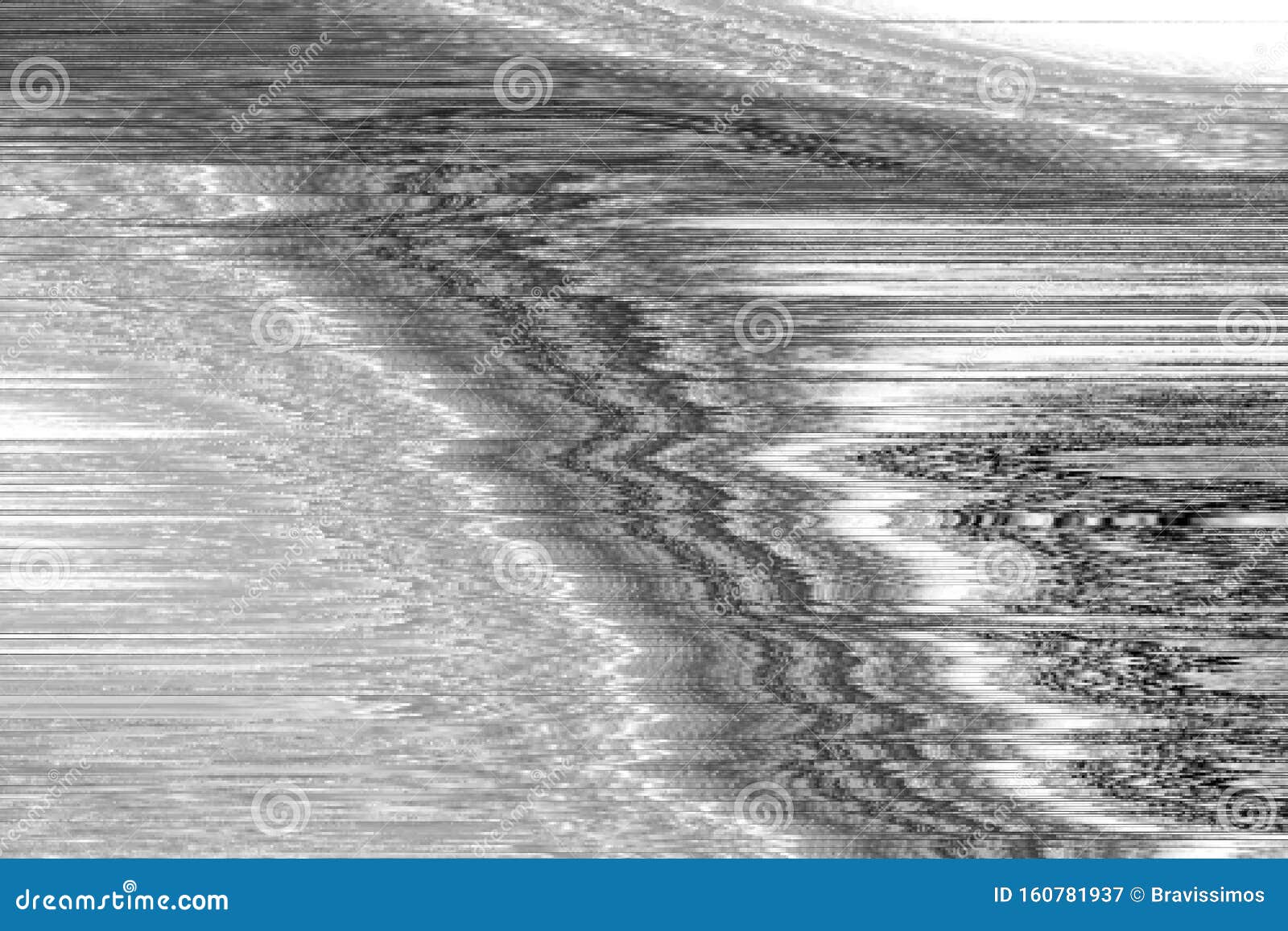 Glitch Vhs Monochtome Noise Abstract, Pixel Error Stock Illustration ...