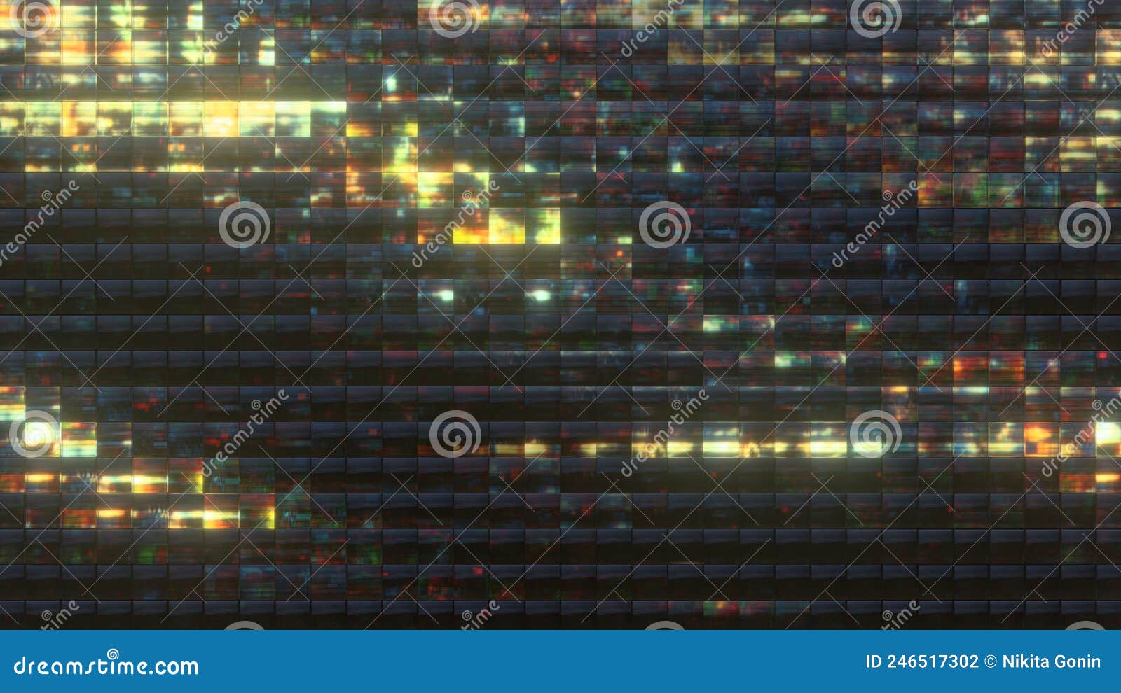Glitch Wave Cubes 3D Render Stock Illustration - Illustration of ...