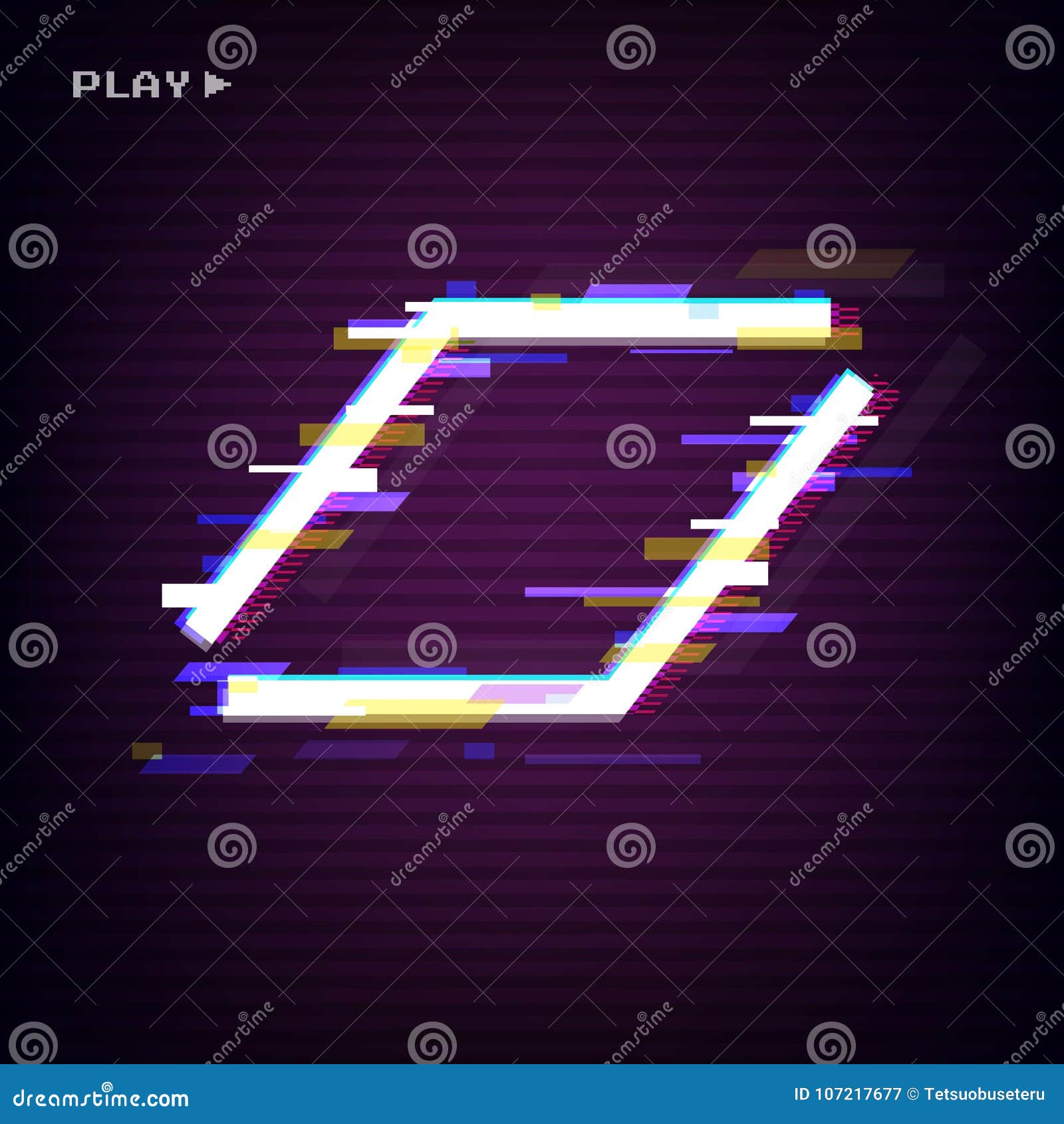 Glitched Abstract Design. Distorted Glitch Style Retro Background And ...