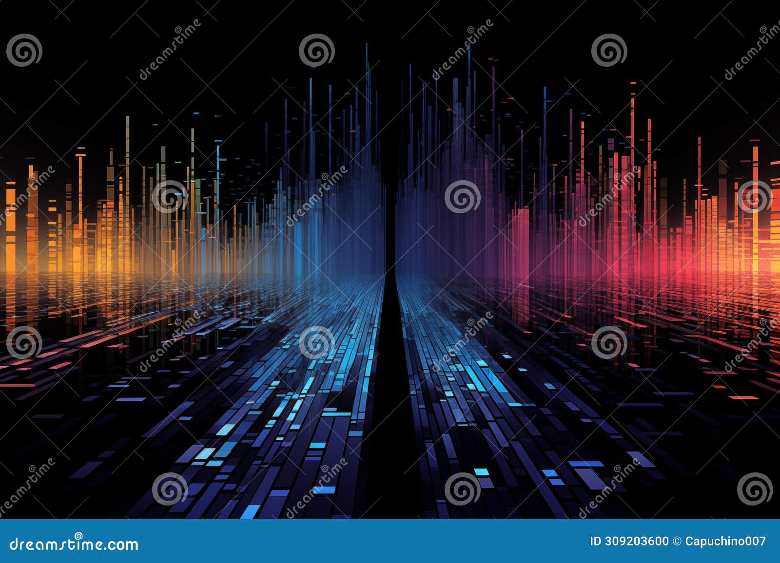 Glitched Data Flowing through Pathways Background by Generative AI ...
