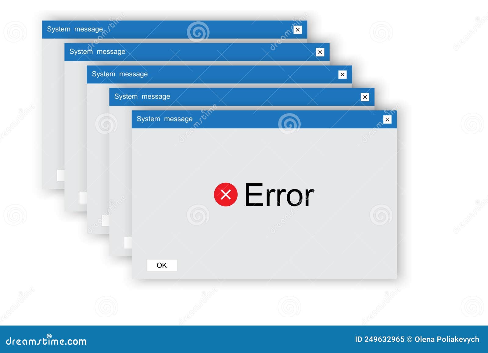 Glitched Error Warning Message. Web Page Template. Computer Interface ...